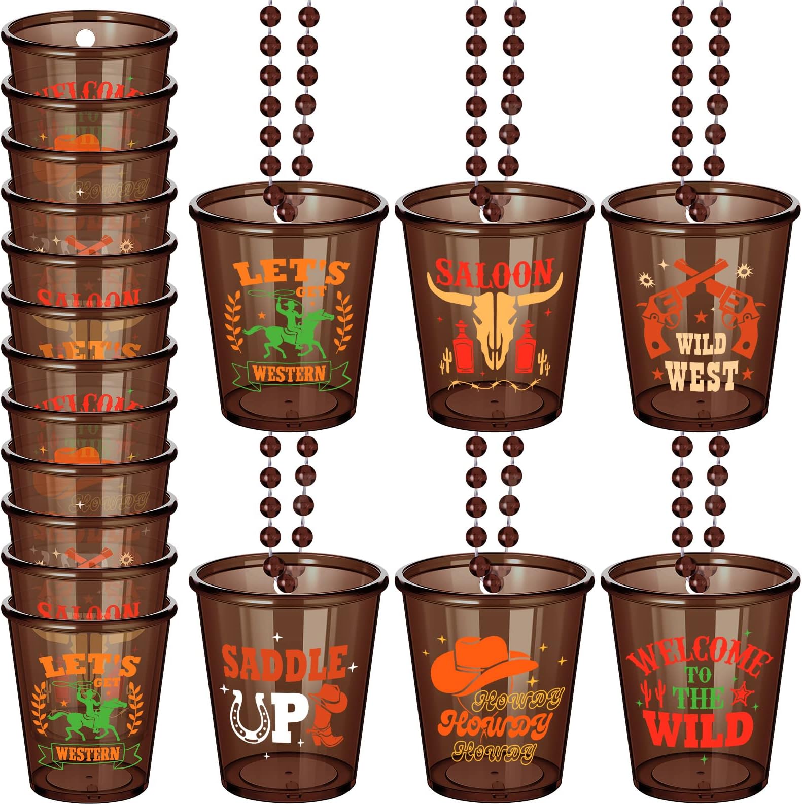 Amazon.com | Sieral 6 Pcs Large Cowboy Boot Cups Light Up 16 oz LED ...