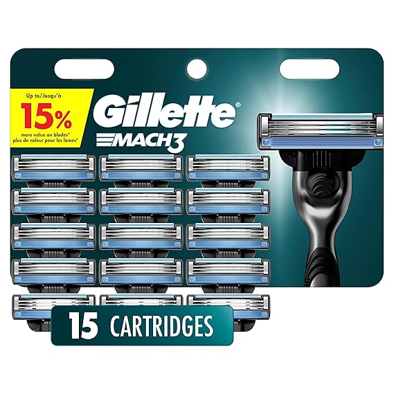 Amazon.com: Gillette Mach3 Razor Refills for Men, 3-Bladed Razors for a ...