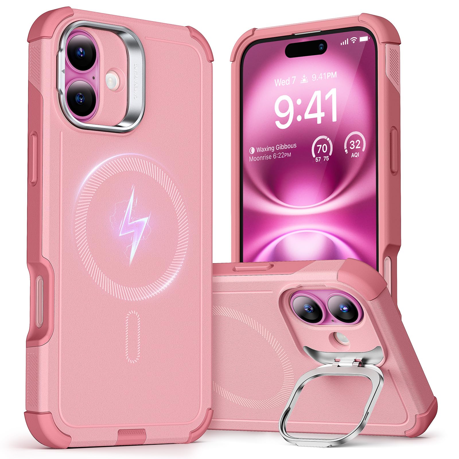 Amazon.com: ESR for iPhone 16 Case with Stand, 23FT Military-Grade Drop ...