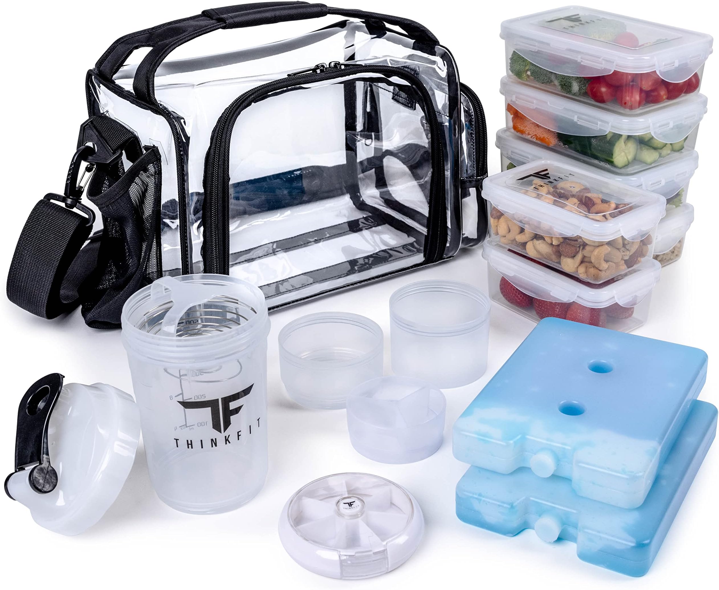 Amazon.com: UEASE clear lunch bag 12 Can with MIni clear backpack 9 * 7 ...