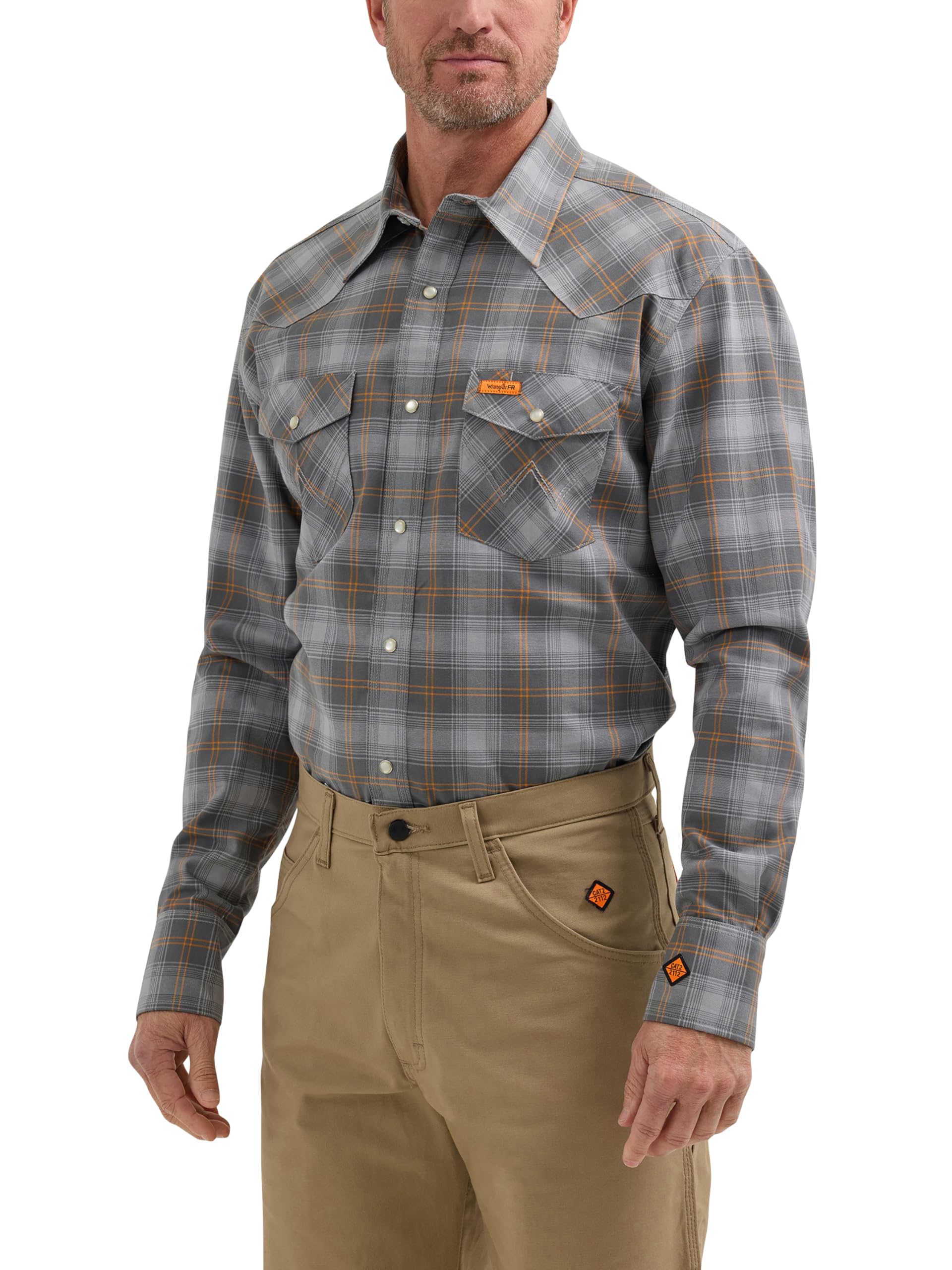 Wrangler Riggs Workwear Mens Fr Flame Resistant Western Long Sleeve ...