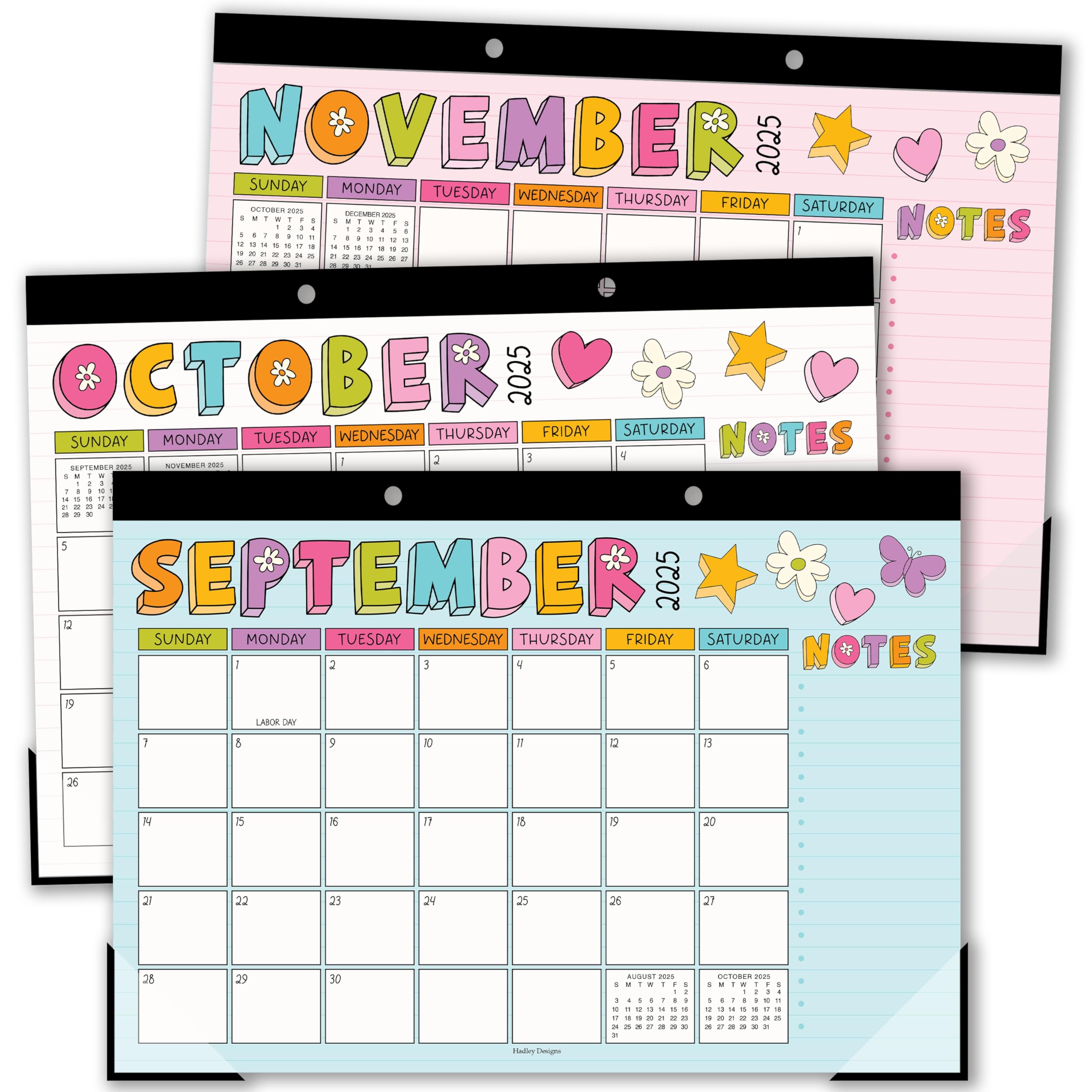 Snapklik.com : Hadley Designs Teacher Desk Calendar 2025-2026 18-Month ...