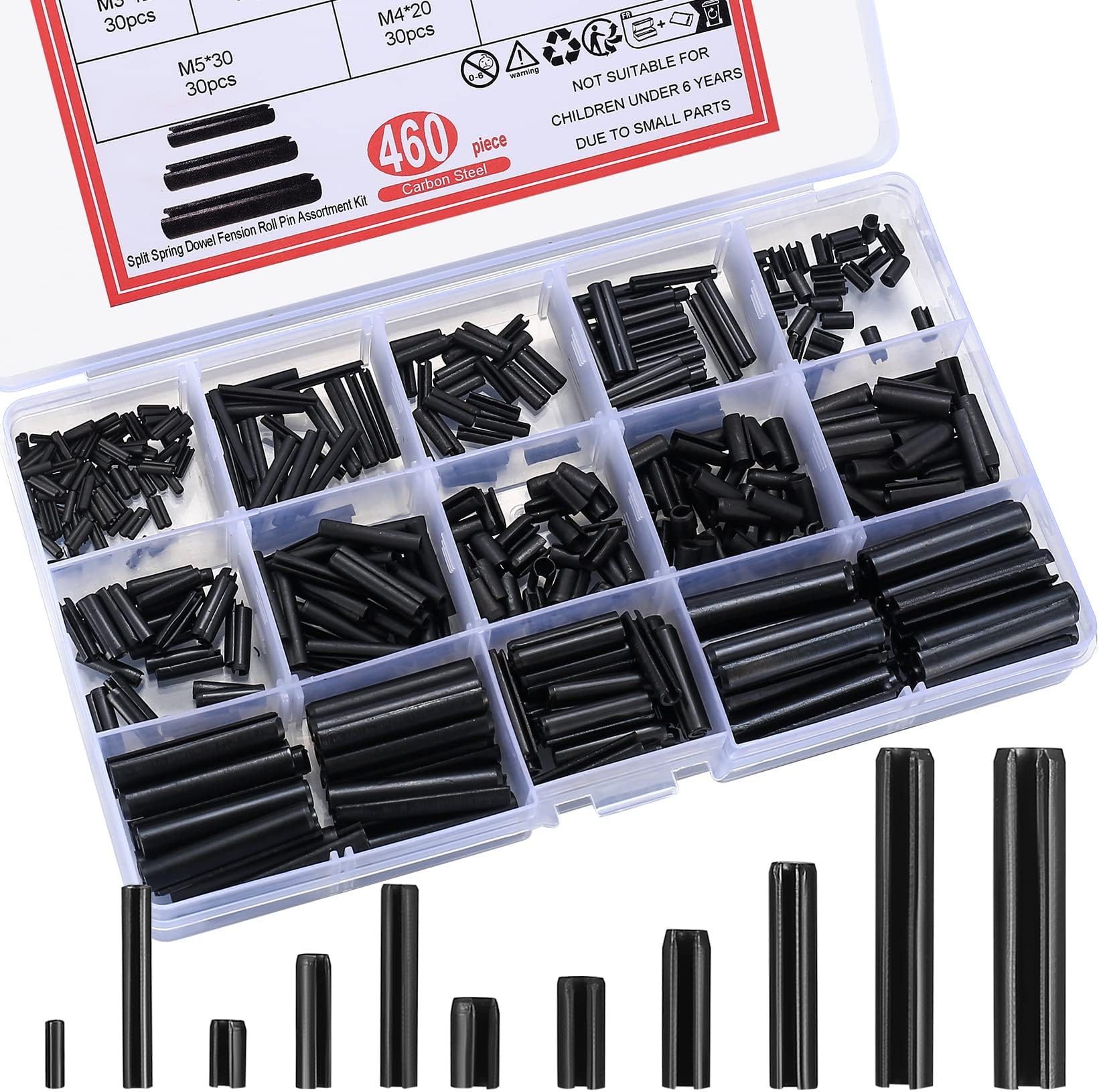 Amazon.com: Harbor Freight Tools Roll Pin Assortment, 120 Pc ...