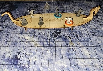 Amazon.com: Miniatures Viking Longship Wood Laser Cut 1 Inch Square ...