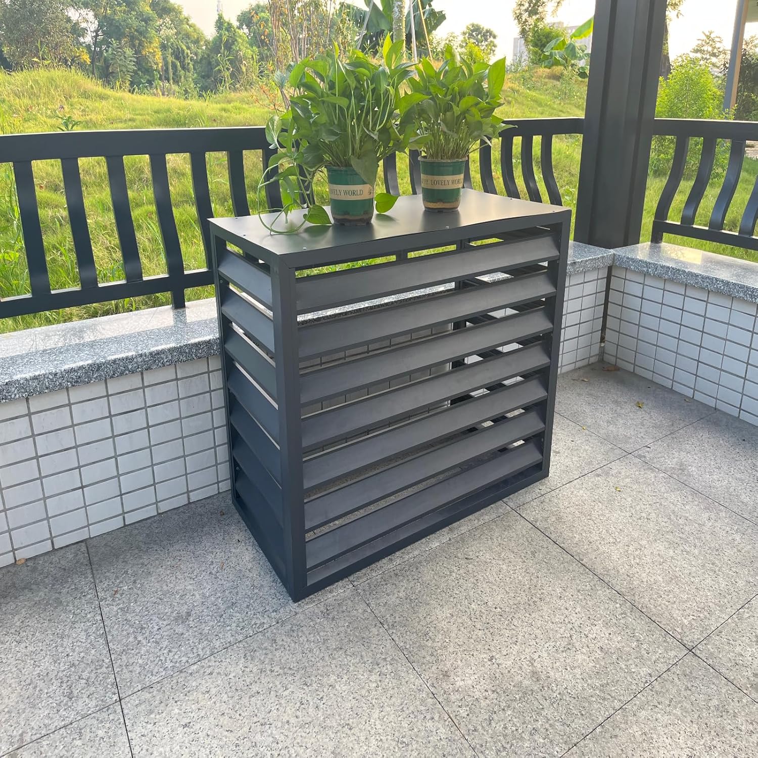 Amazon.com : Air Conditioner Fence for Outdoor Units, Freestanding ...