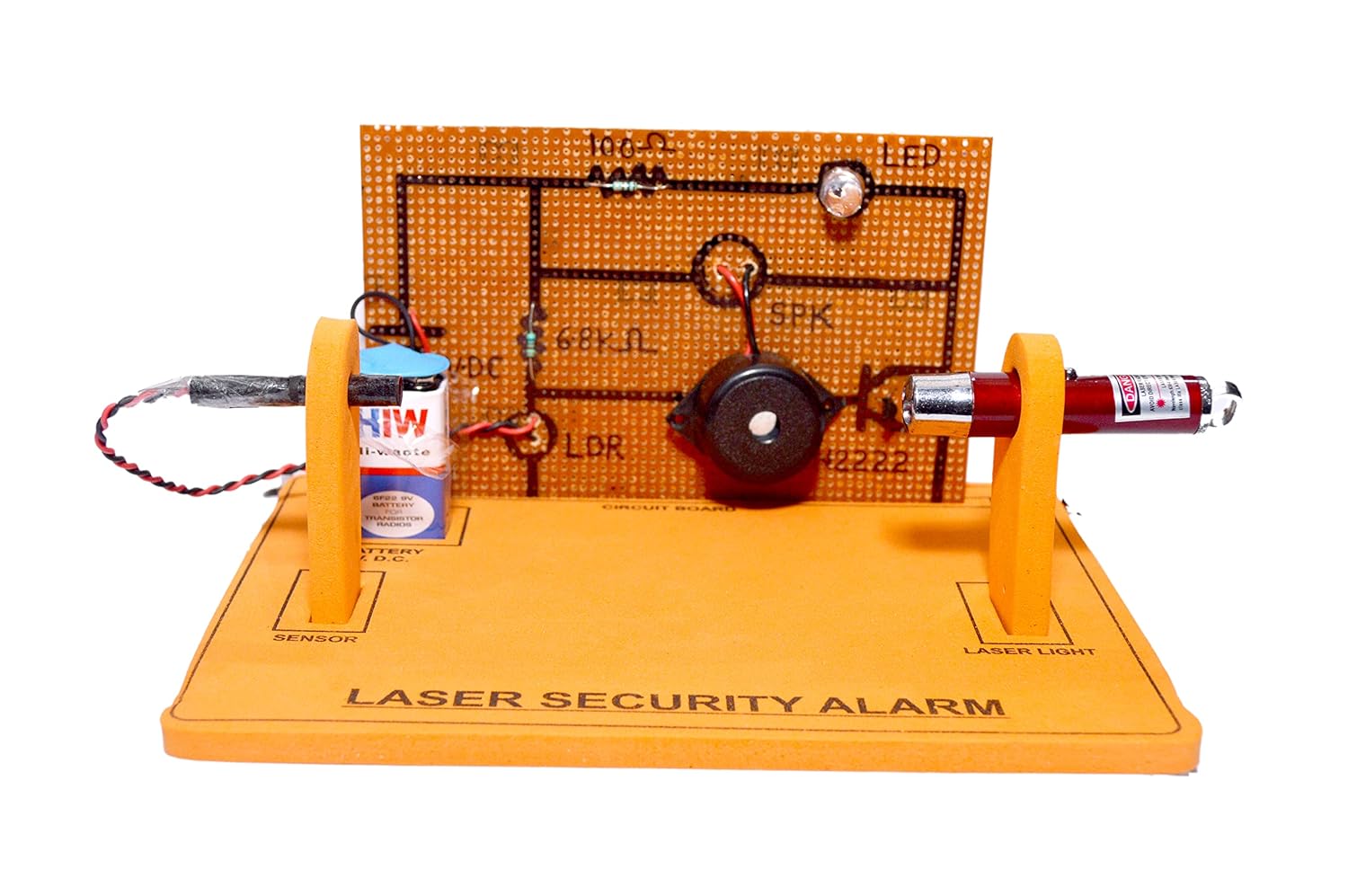 Laser Security System Diagram on PCB for Multipurpose Use for Science ...