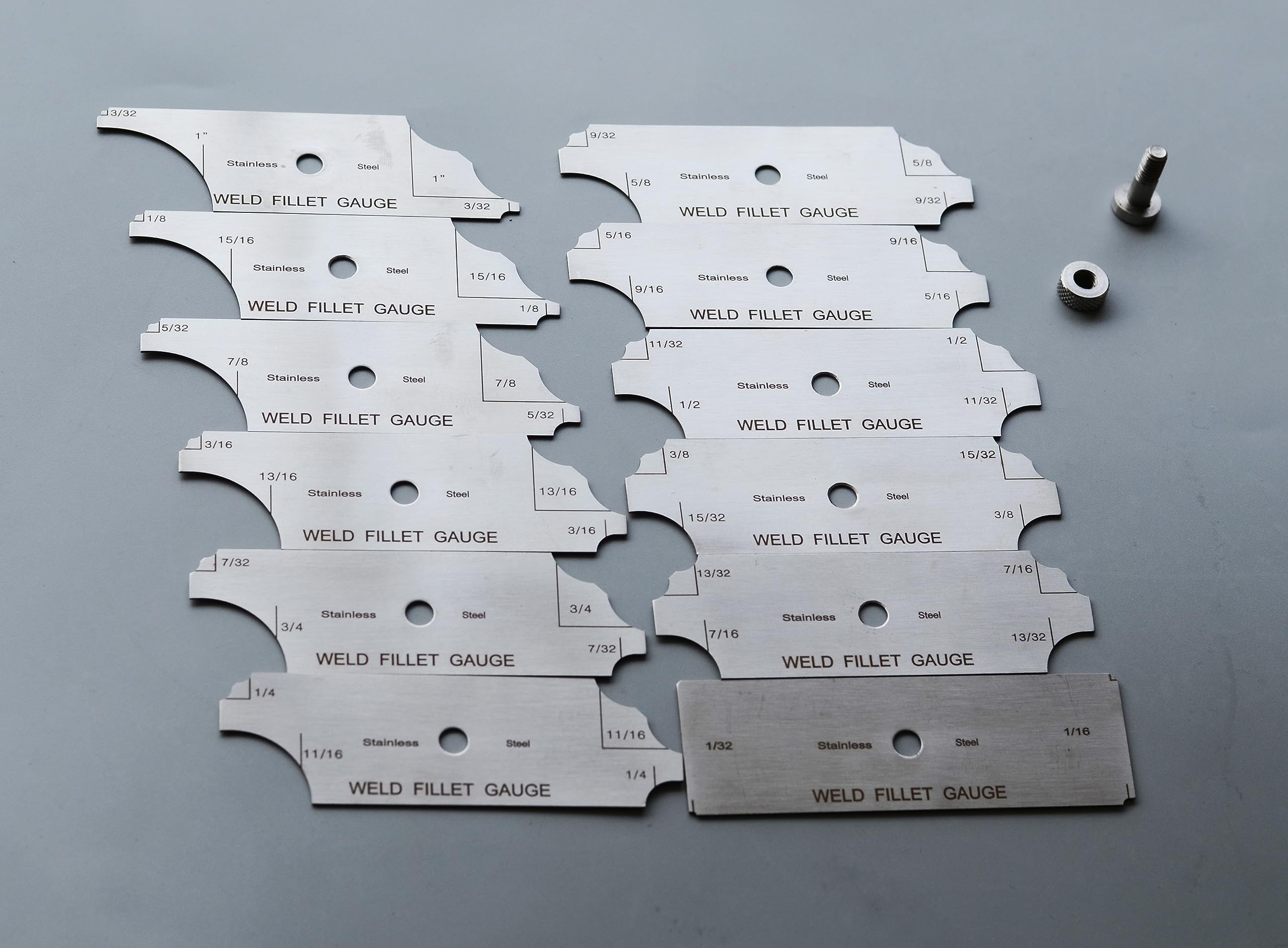 Snapklik.com : RIVERWELD 12 Piece Fillet Weld Set 1/32" Increments To 1/2"