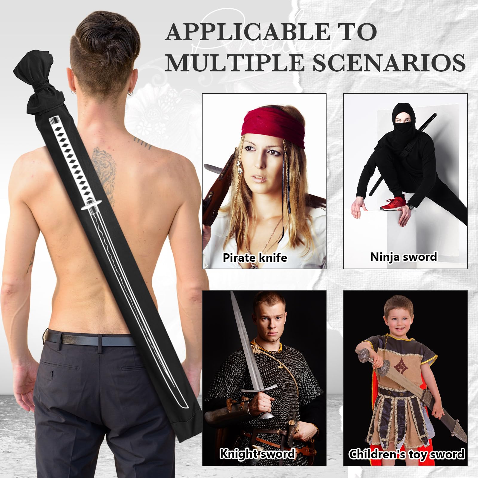 Snapklik.com : Patelai Sword Bag Katana Carrying Bag Black Ninja Sword ...