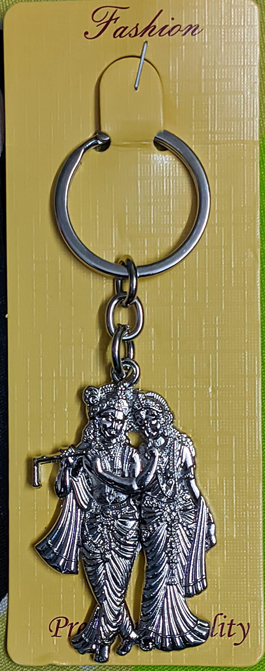 Key Era Double Sided Bhagwan Radha Krishna Metal Keychain/Keyring ...