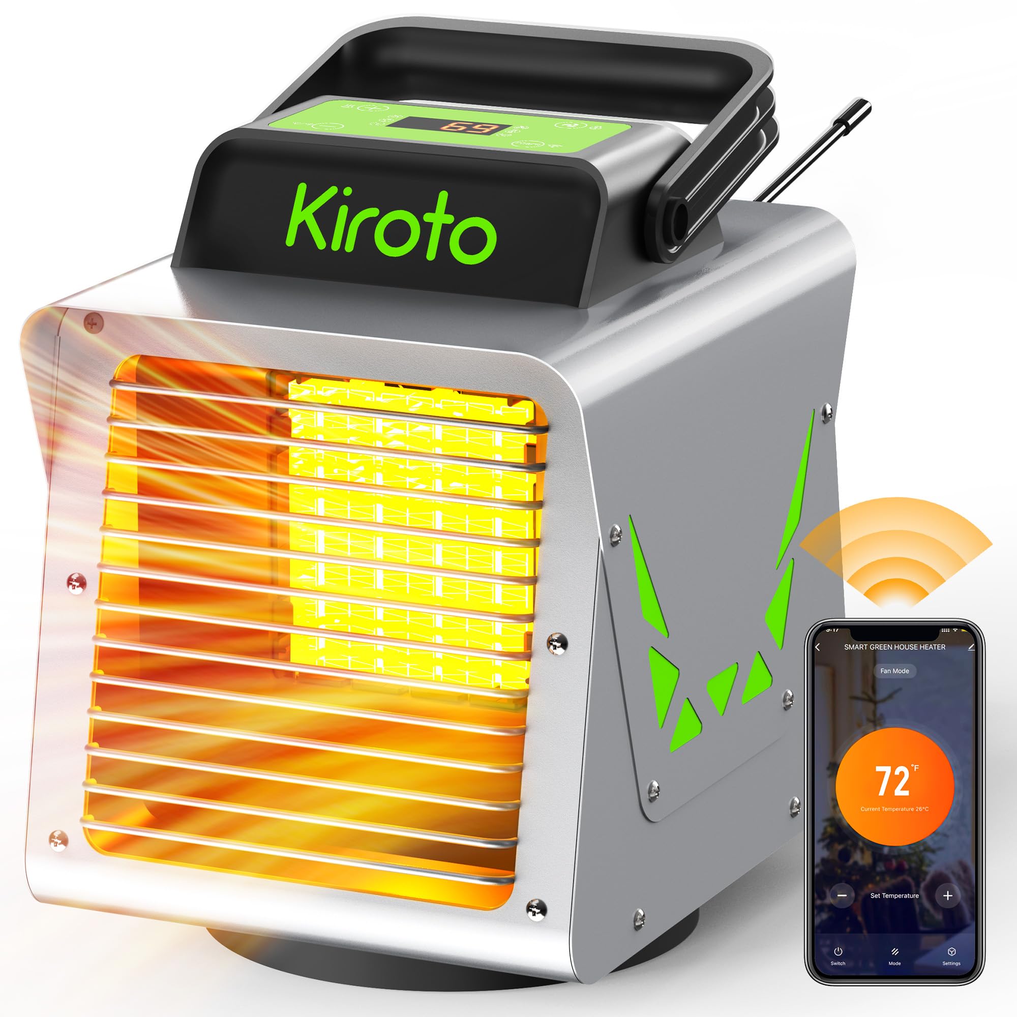 Snapklik.com : Kiroto 1500w Greenhouse Heater, Heater For Green House