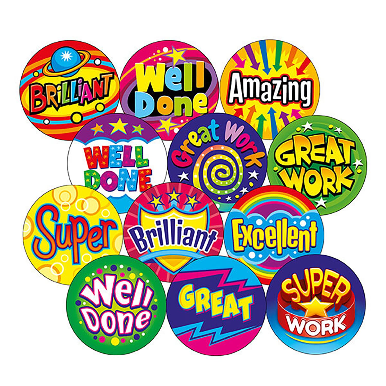 300 Mixed Berry Scented Stickers Value Pack Motivational Childrens ...