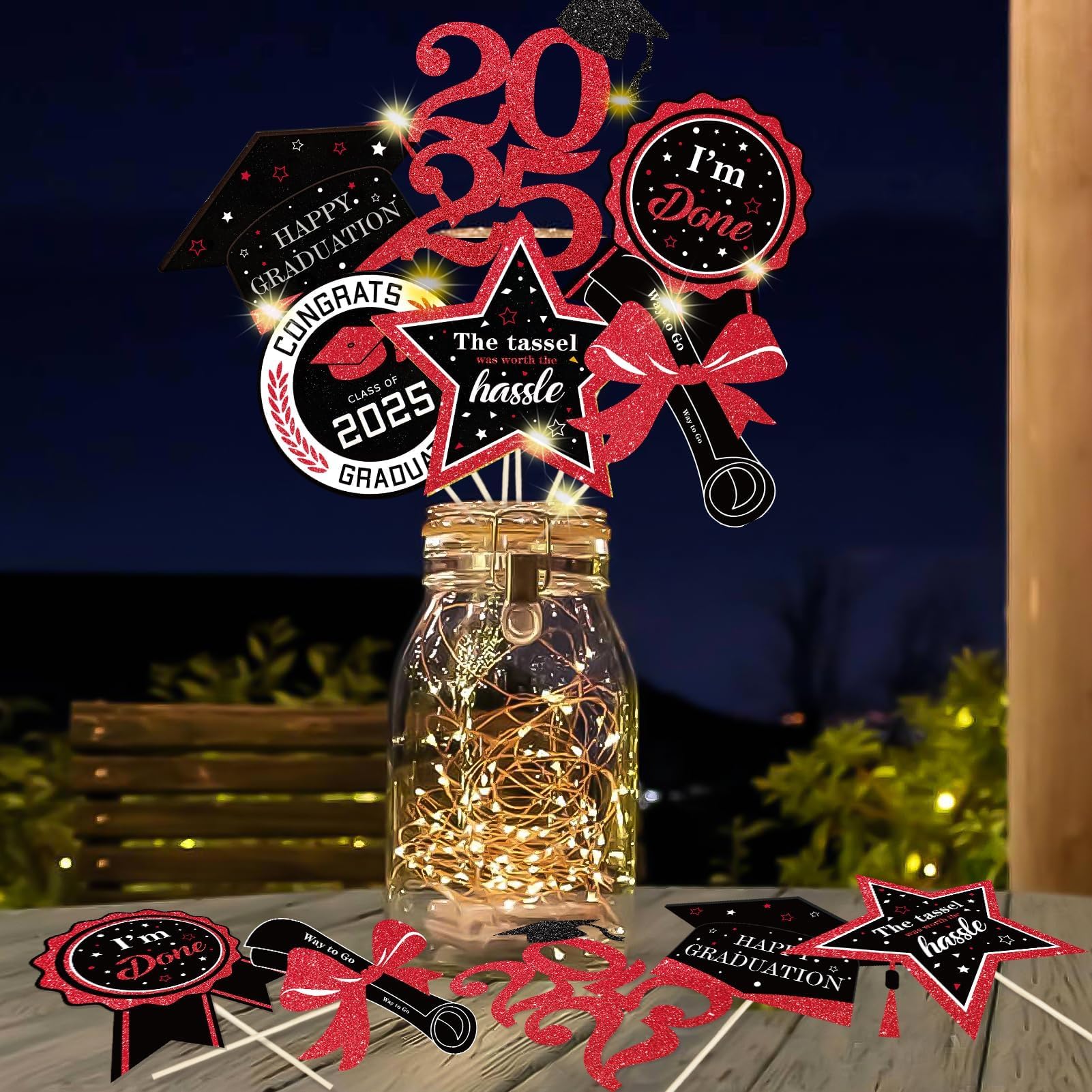 Graduation Centerpieces With Lights