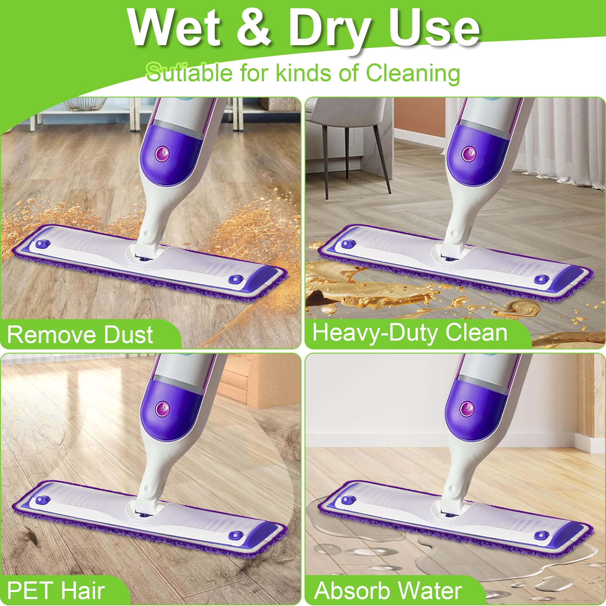 Snapklik.com : Reusable Microfiber Mop Pads For Swiffer Power Mop,Power ...
