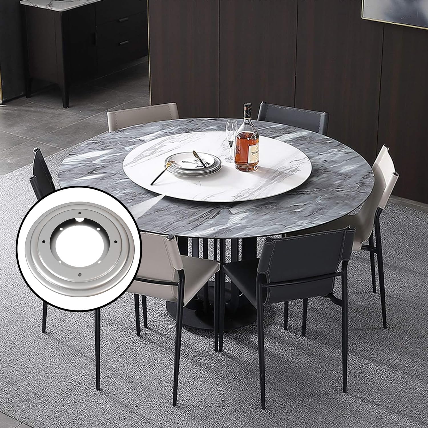 Snapklik.com : 2 Pack 9 Inch Lazy Susan Hardware, 360 Rotating Bearing ...