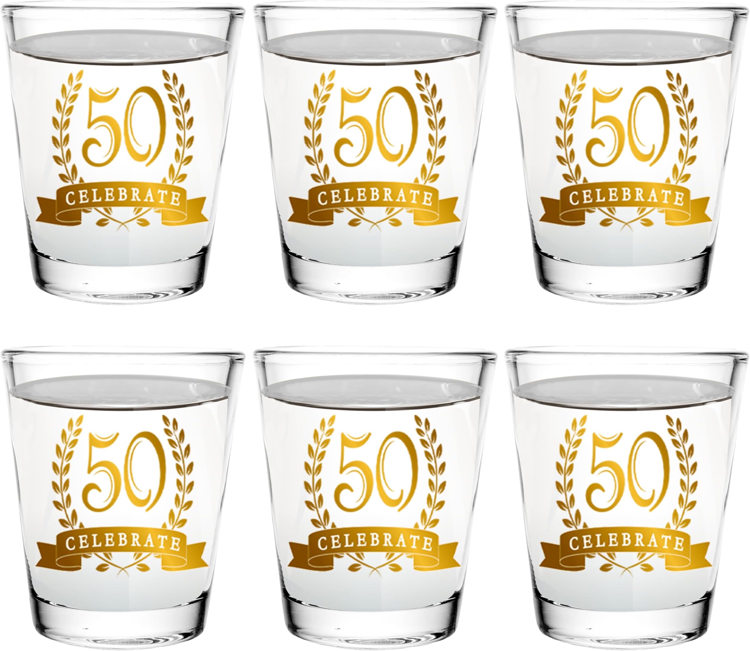 Amazon.com | Cheers to 50 Years Shot Glasses – 100 PCS, 2oz Disposable ...