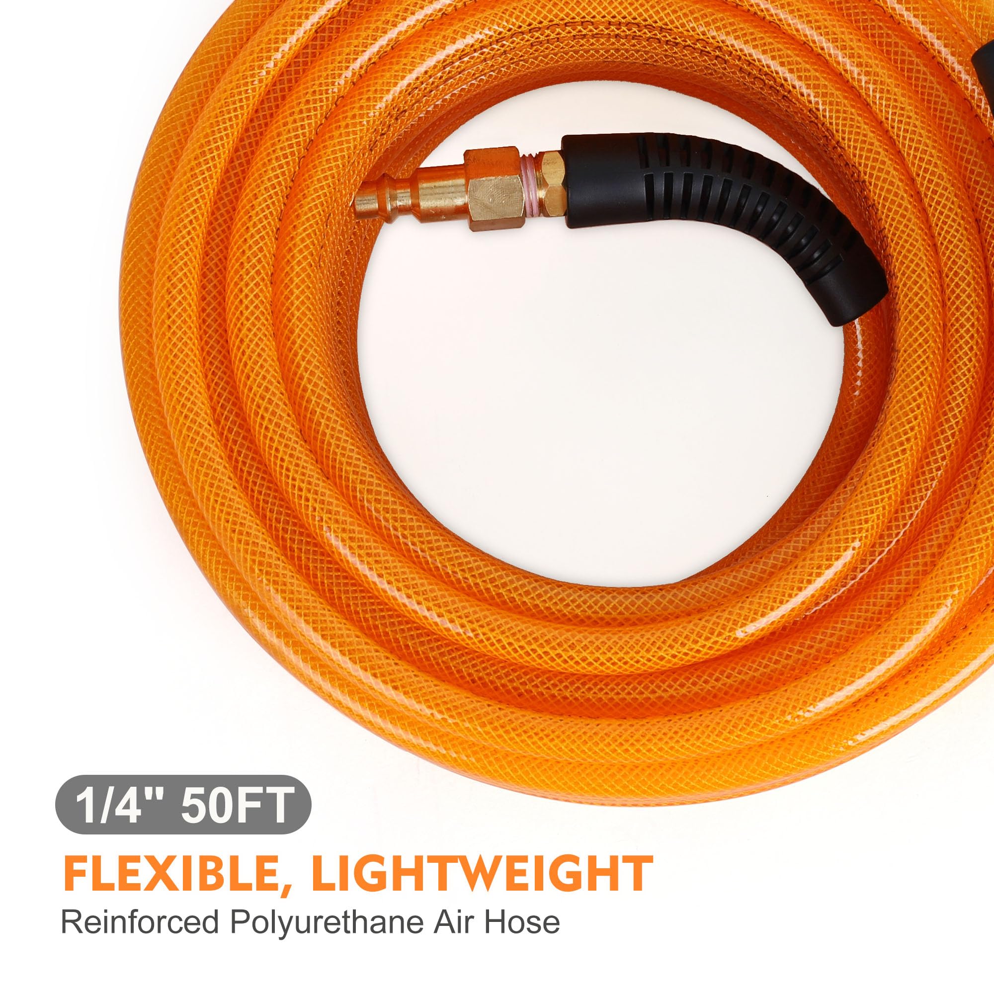 Snapklik.com : FYPower Air Compressor Hose 1/4 Inch X 50 Feet Flexeel ...