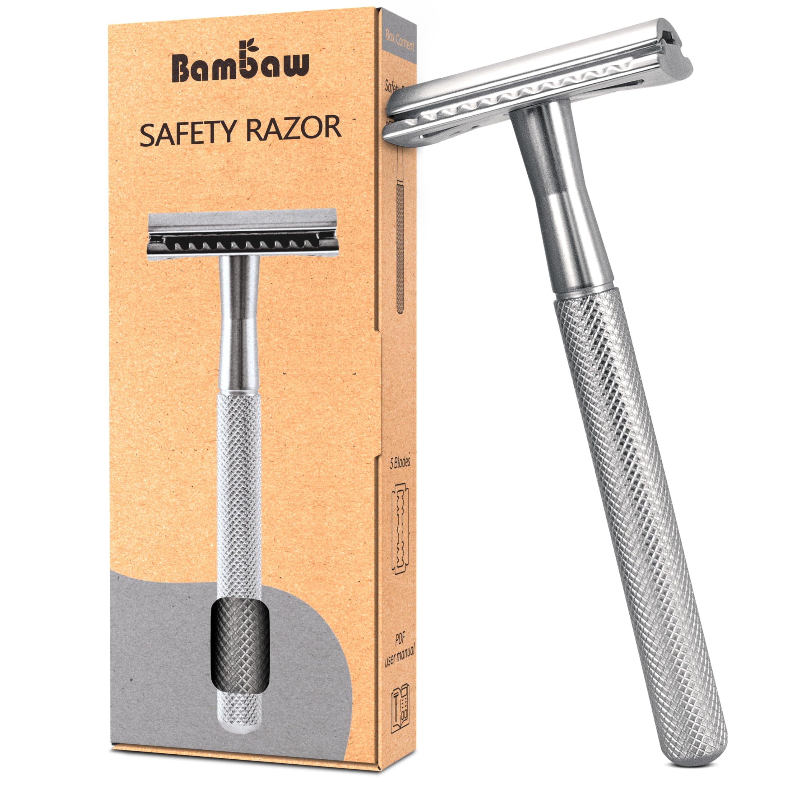 Buy Double Edge Safety Razor Silver| Zero Waste Razor for Men and Women ...