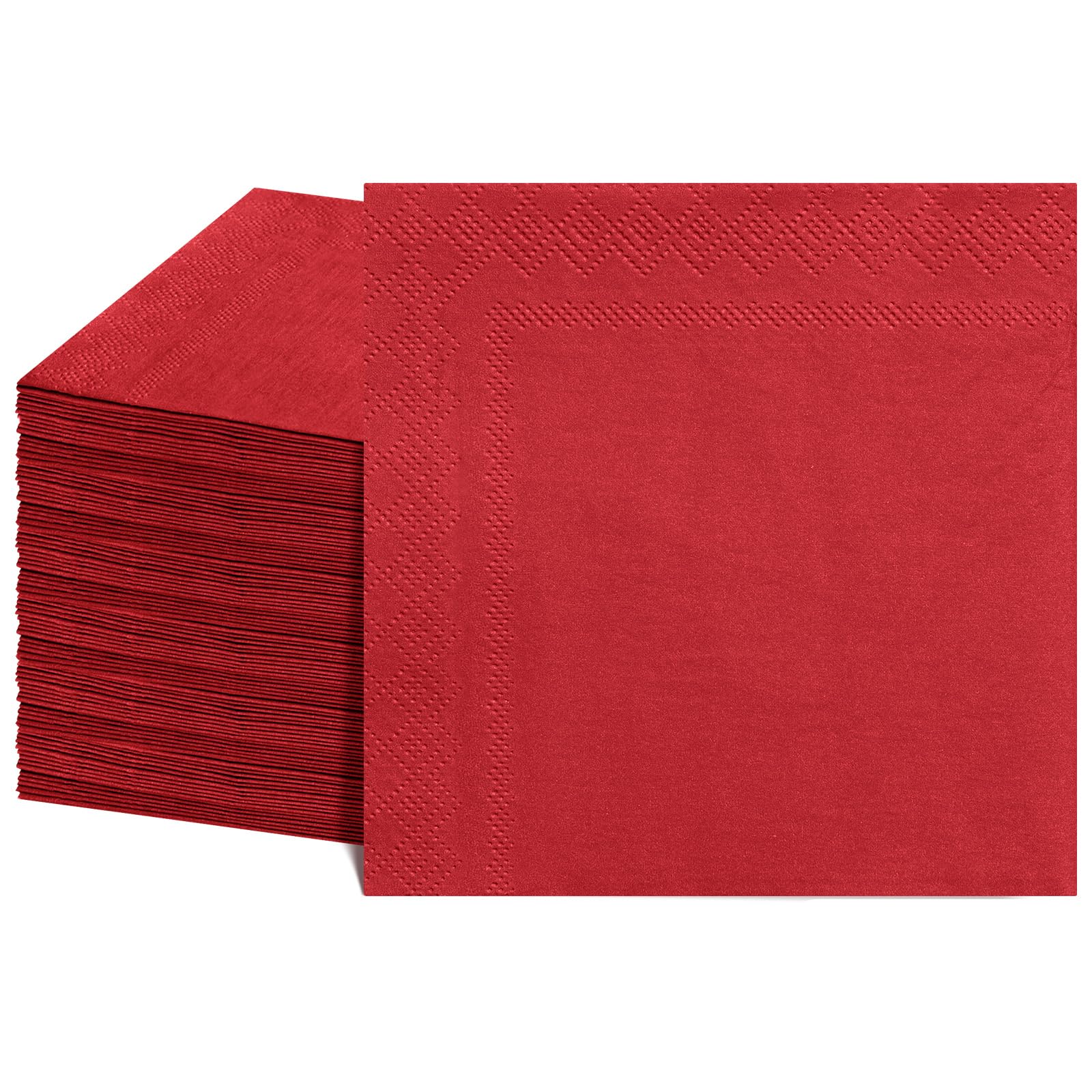Amazon.com: NatNarr 120 Pcs Cocktail Napkins Red Napkins Disposable ...
