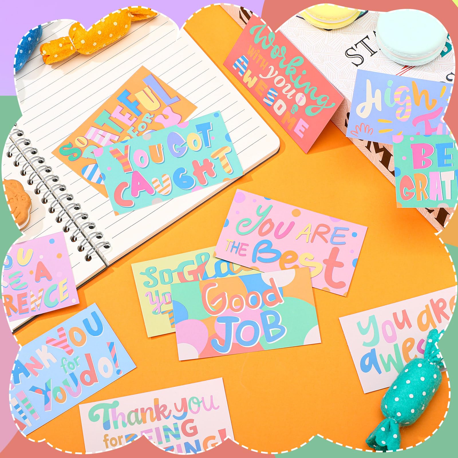 Snapklik.com : Yeaqee 240 Pcs Employee Appreciation Kudos Cards Funny Blank Back Motivational ...