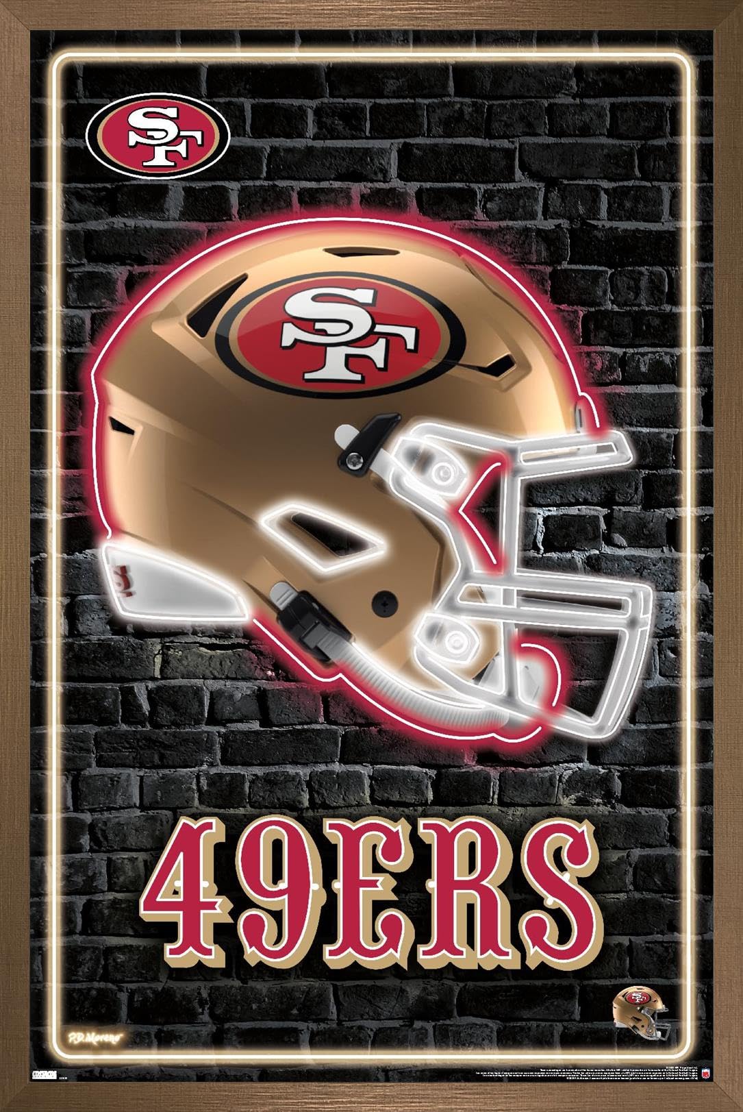 Amazon.com: Trends International NFL San Francisco 49ers - Neon Helmet ...