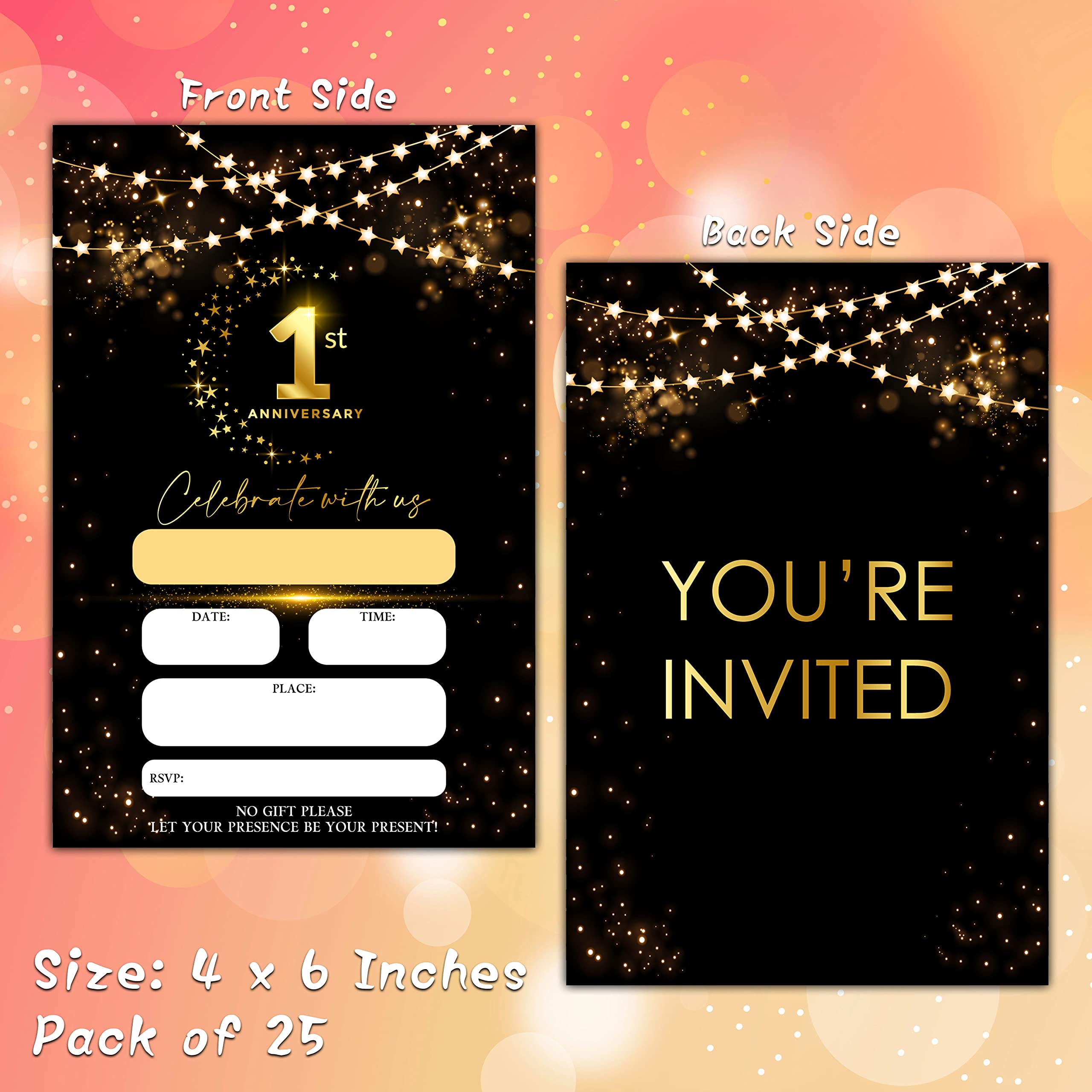 1st Anniversary Party Invitations Photo 1st Wedding Anniversary