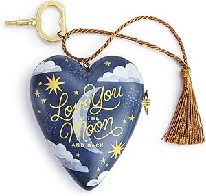 Amazon.com: DEMDACO Love You Moon and Back Blue 3.5 x 3.5 Resin Stone ...