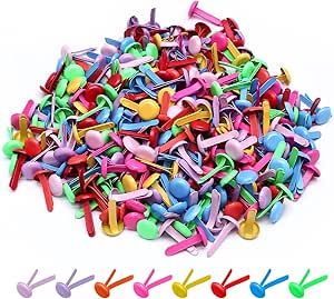 Amazon.com: LifCratms 300Pcs Paper Fasteners Brads, Multicolored Mini Split Pins Pastel Metal ...
