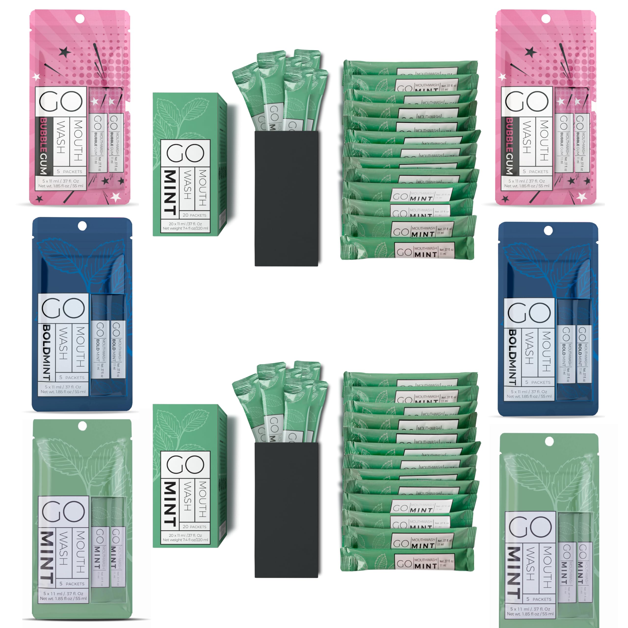 Amazon.com: 40pc Go Mouthwash Smooth Mint + 10 Bold Mint, 10 Smooth ...