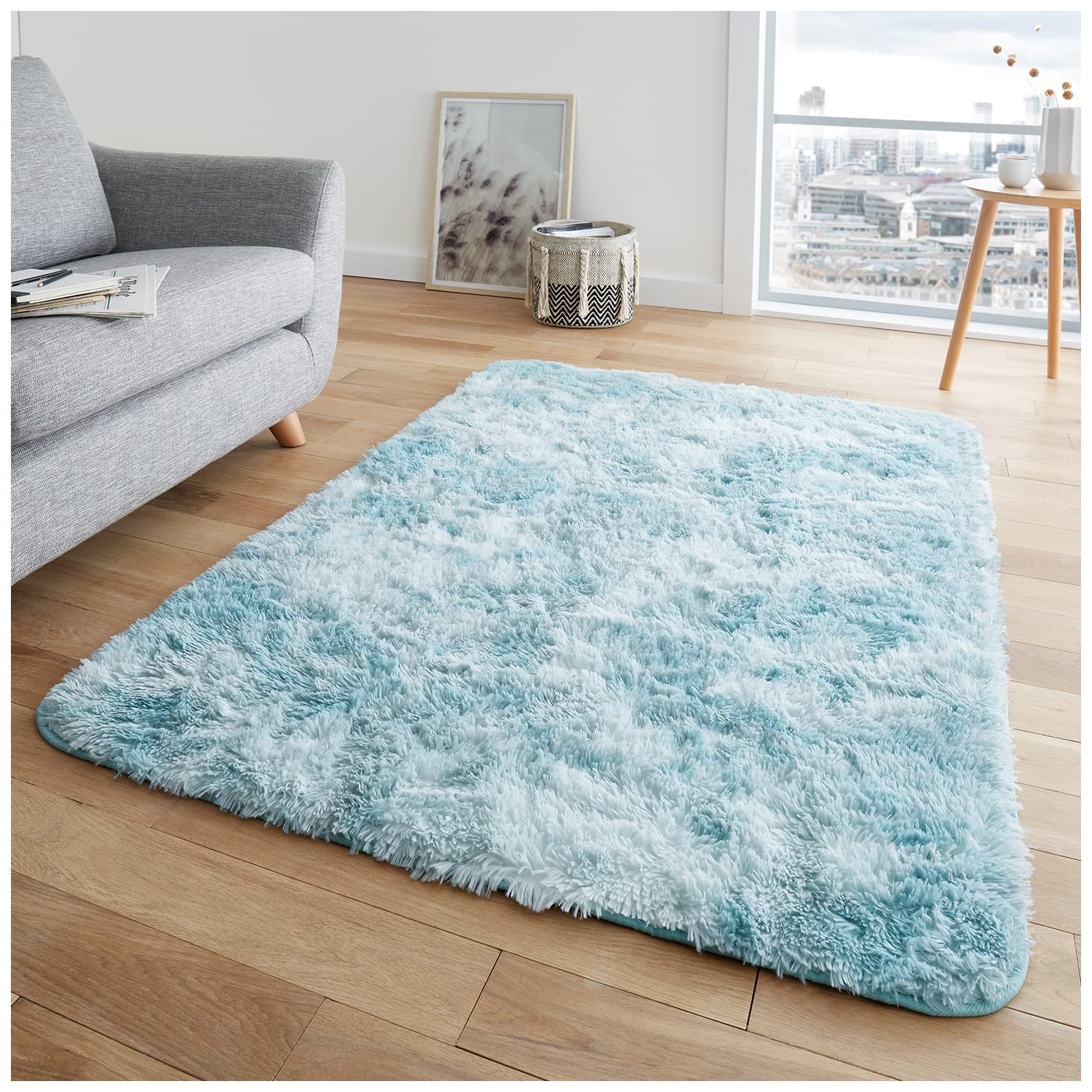 GC GAVENO CAVAILIA Hug Snug Marble Rug, Duck Egg, 80X150 cm : Amazon.co ...