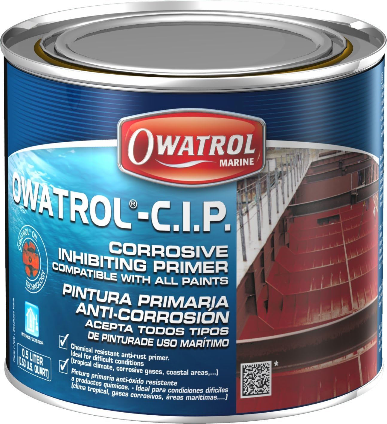 Amazon.com: Owatrol C.I.P, Rust-inhibiting Metal Primer, 500ml, Red ...