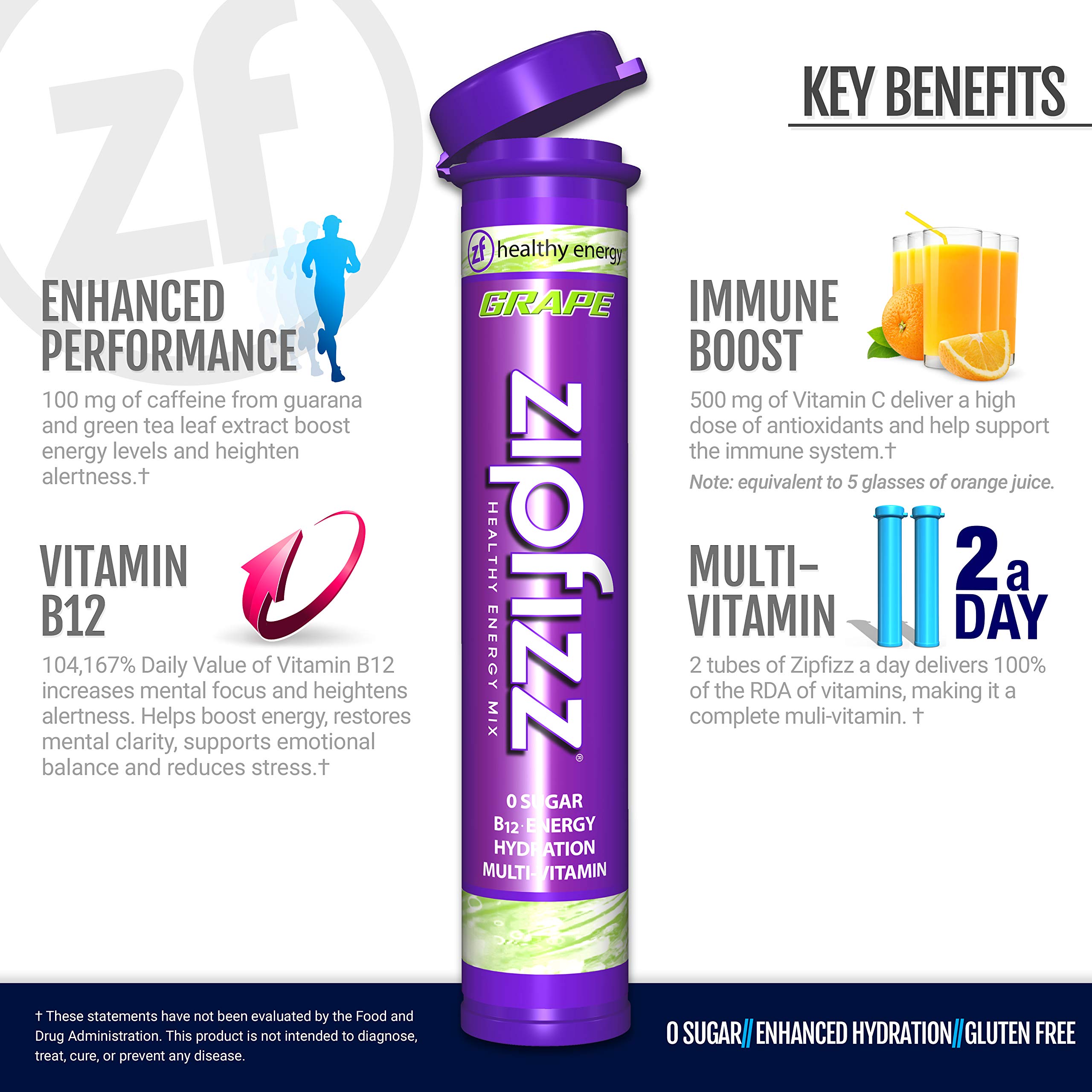 Buy Zipfizz Healthy Energy Drink Mix, Hydration with B12 and Multi ...