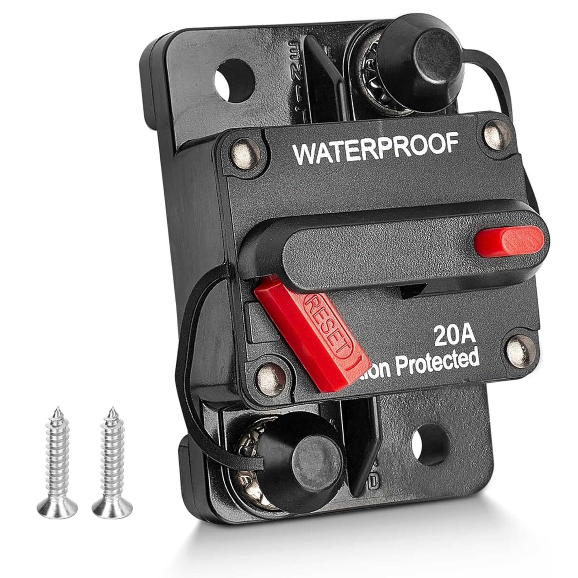 RED WOLF 20A Circuit Breaker with Manual Reset, 20 Amp Fuse Holder, Car ...