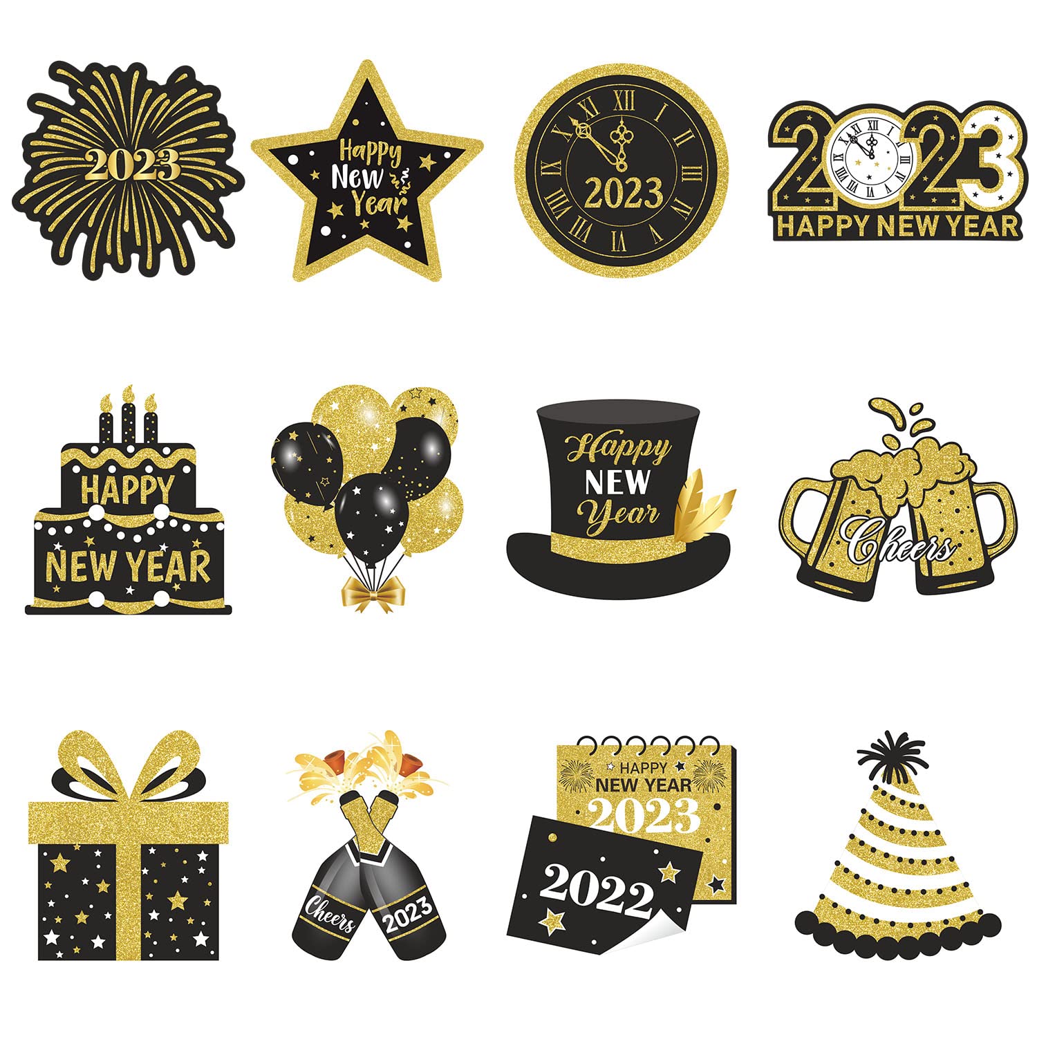 Cardboard Cutouts New Years Eve New Year's Eve Craft Ideas | Craft