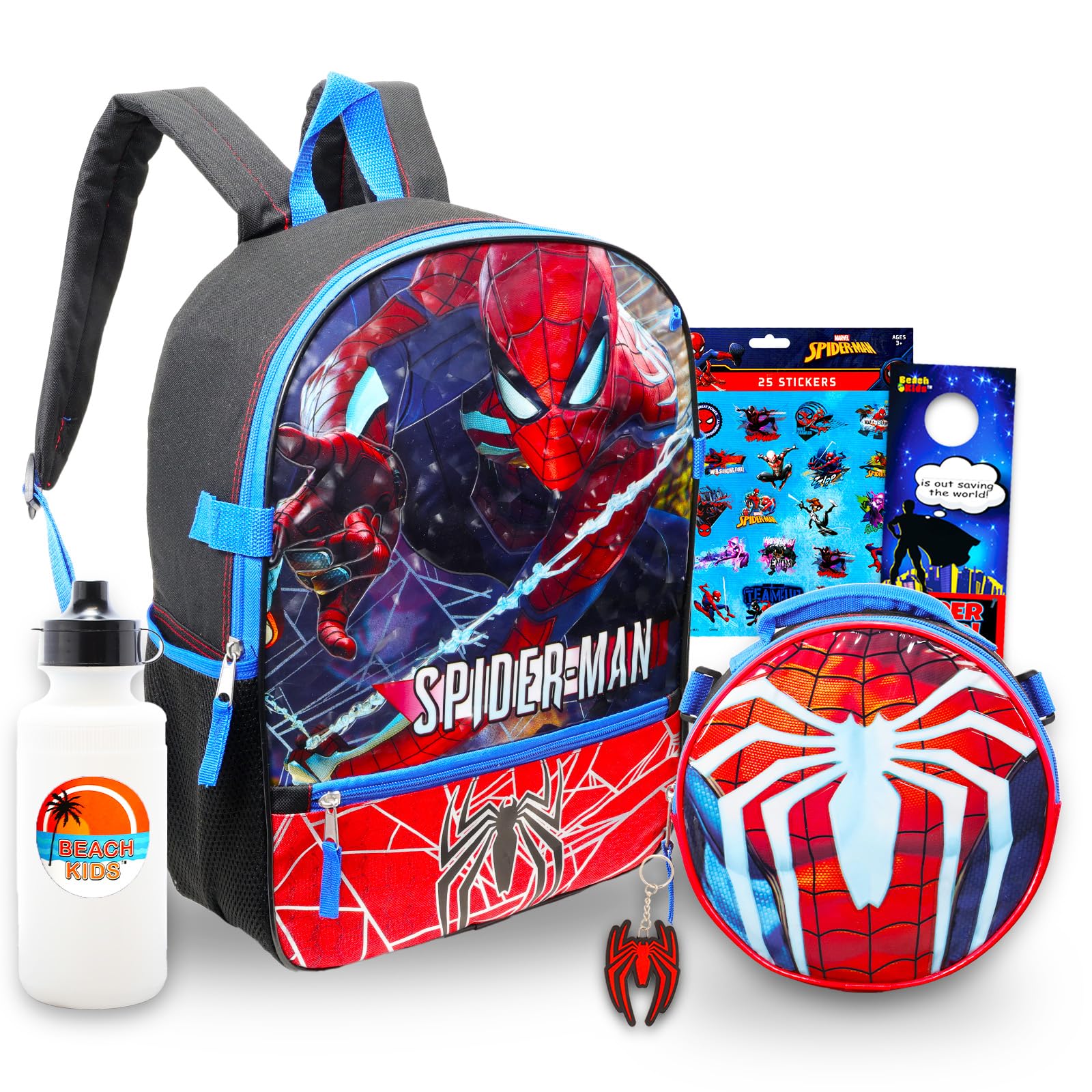 Amazon.com | Spiderman Backpack with Lunchbox Set - Bundle with Spidey ...
