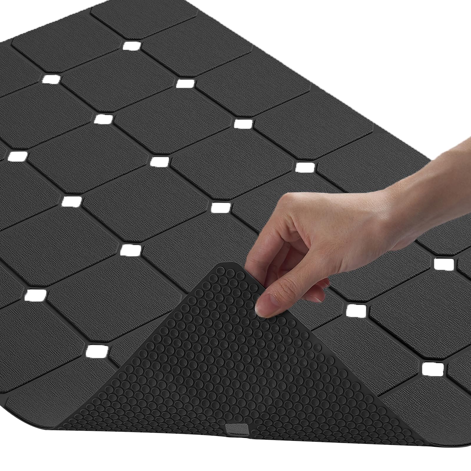 Amazon.com: Bathtub Mat Non Slip Silicone Soft Odorless Bath Mat with ...