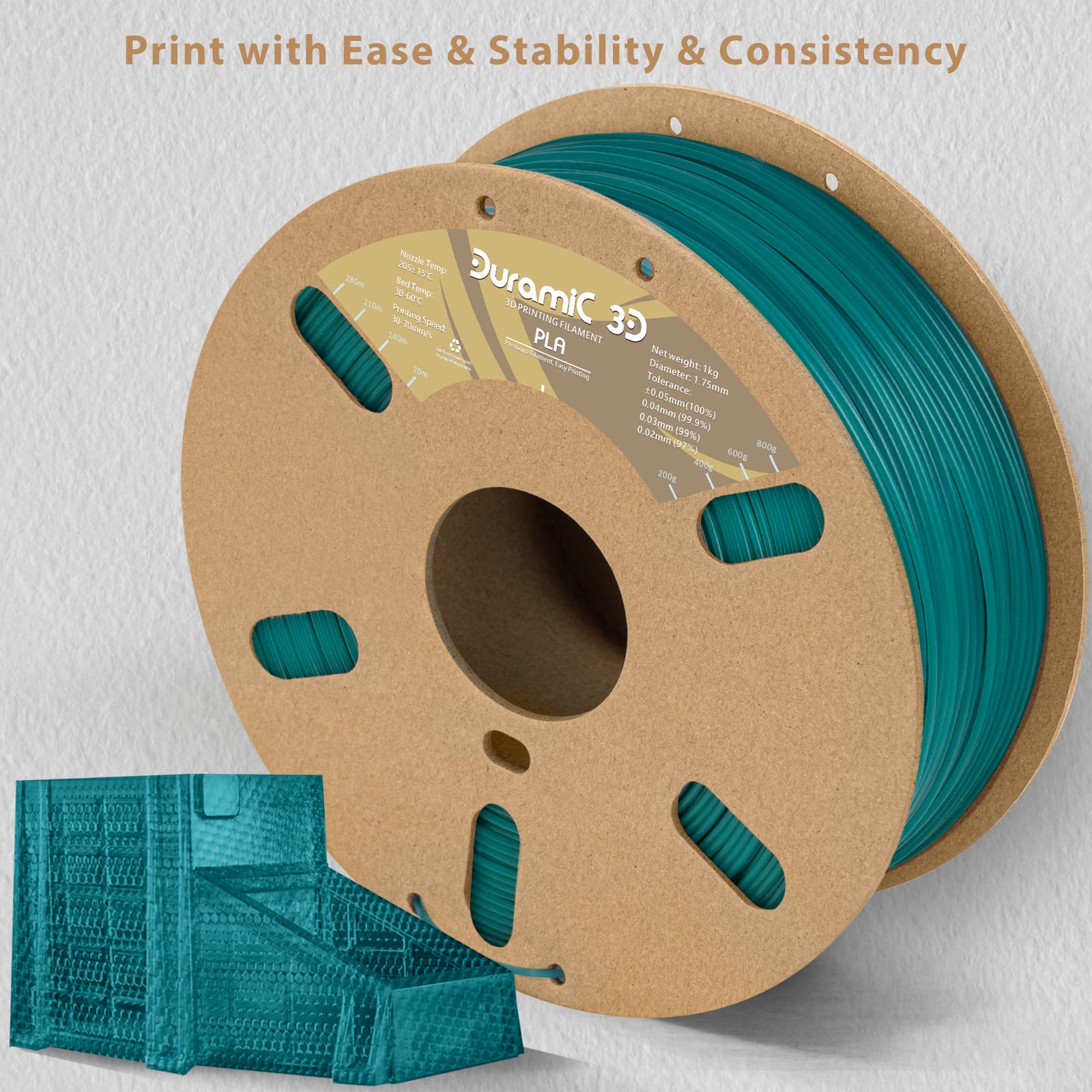 DURAMIC 3D Neat PLA Printing Filament Pack, Upgraded Neat, 53% OFF