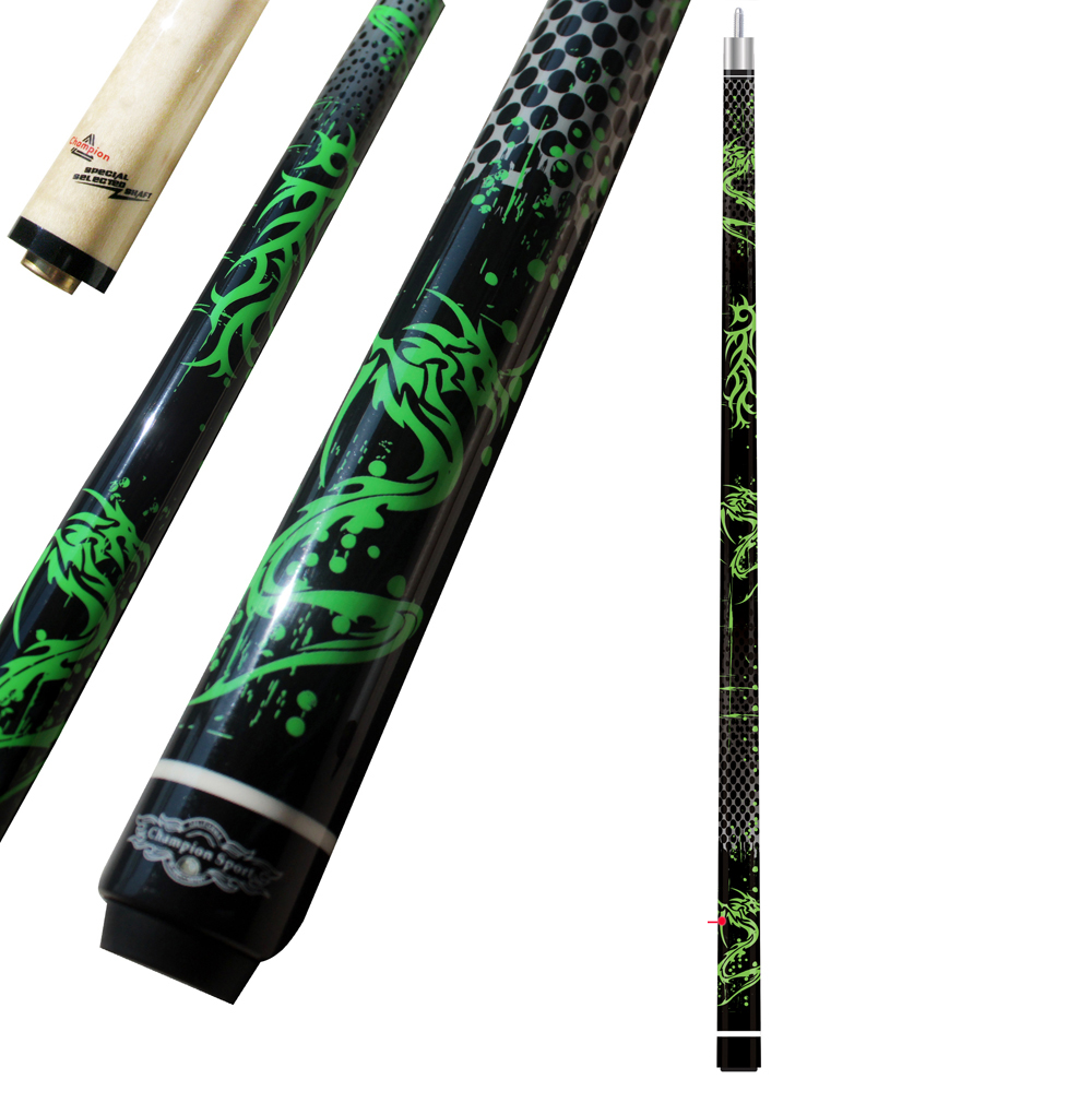 Watch Champion Green Dragon pool cue DL3 model on Amazon Live