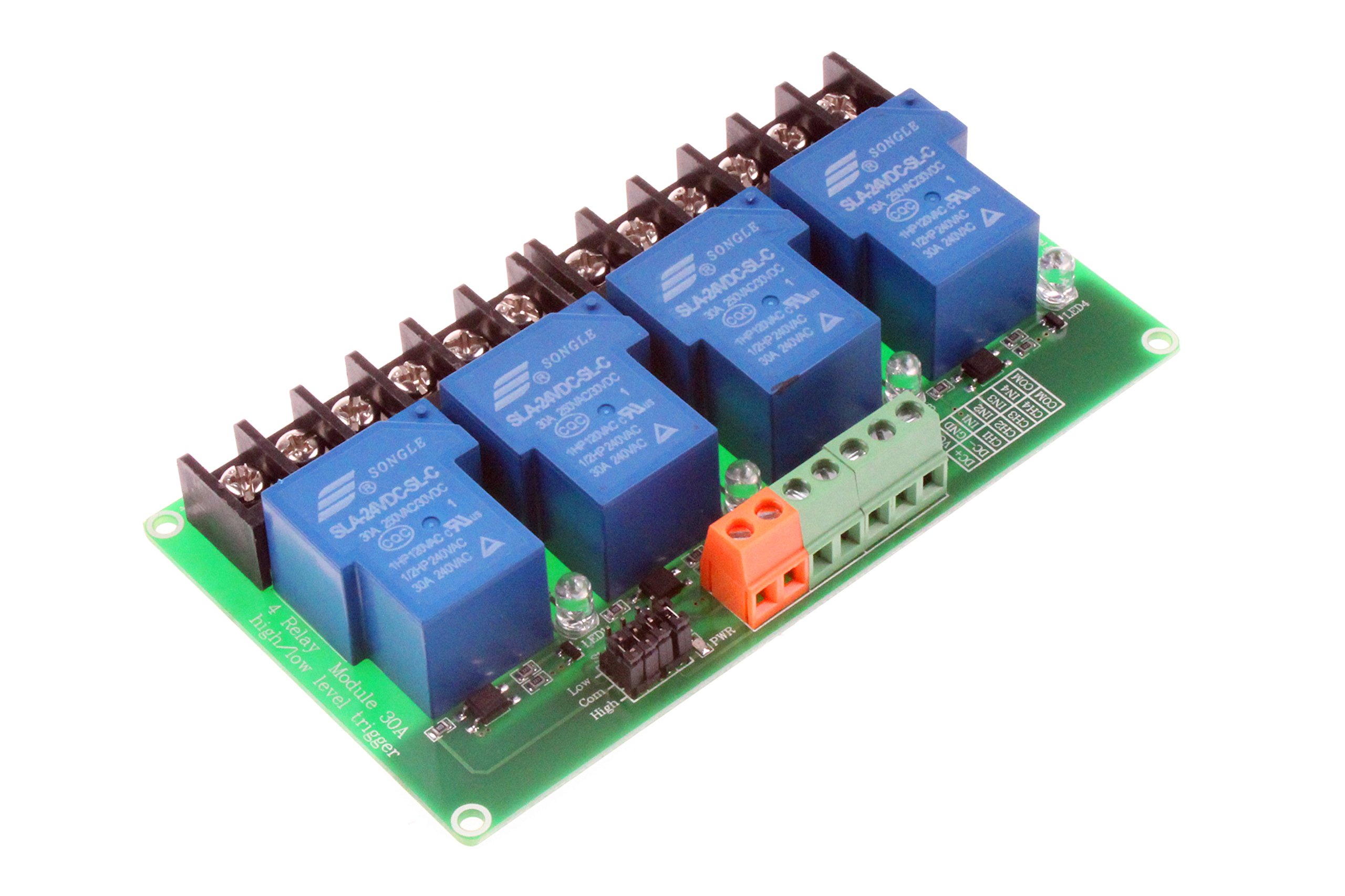 Snapklik.com : NOYITO 30A 4 Channel Relay Module High Low Level Trigger