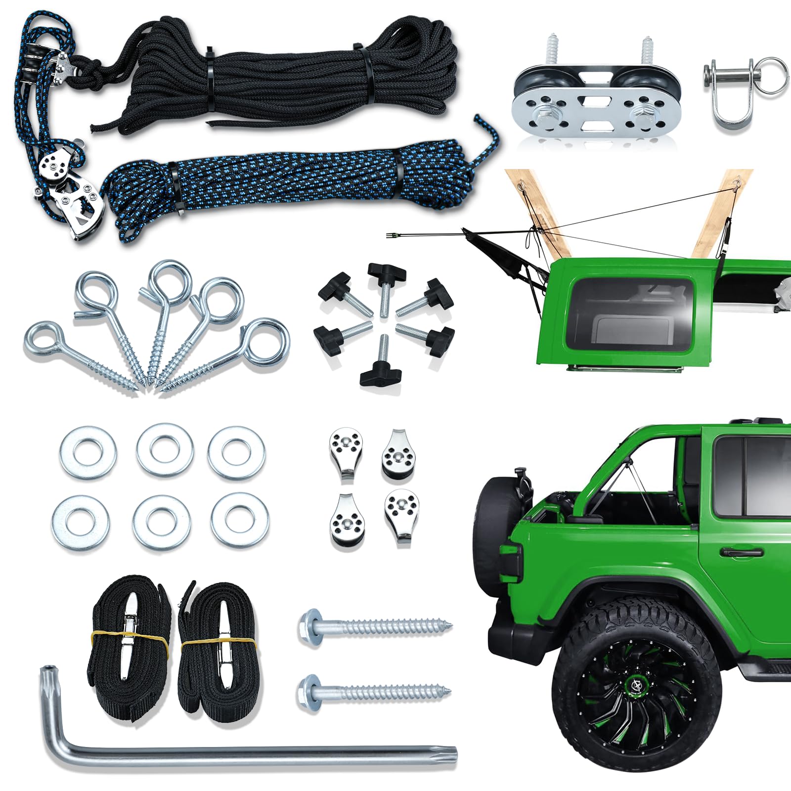 Buy Hard Top Hoist System - Hardtop Hoist for Jeep Wrangler JL JK ...