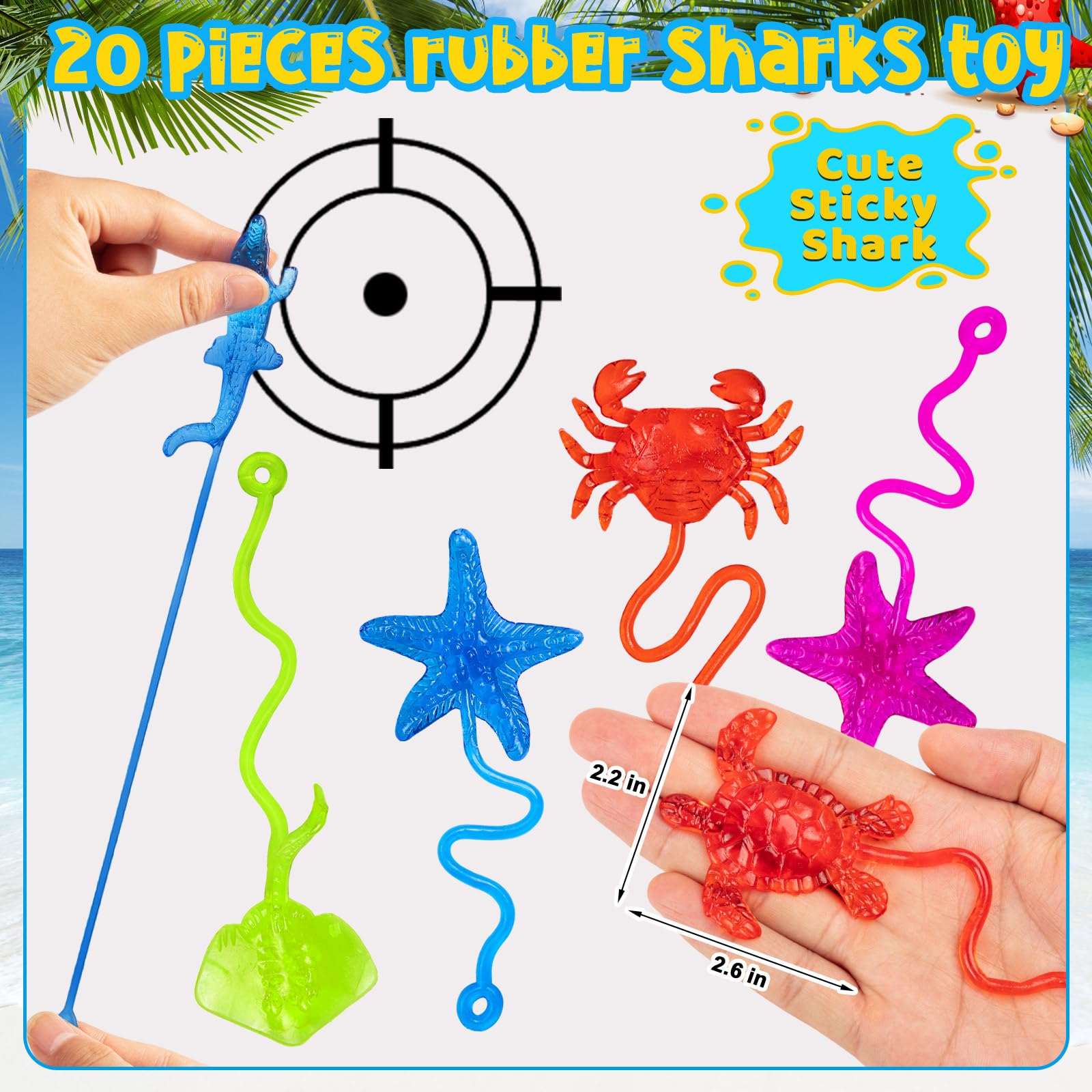 Snapklik.com : 20PCS Sticky Ocean Themed Animal For Kids, Sea Creature ...