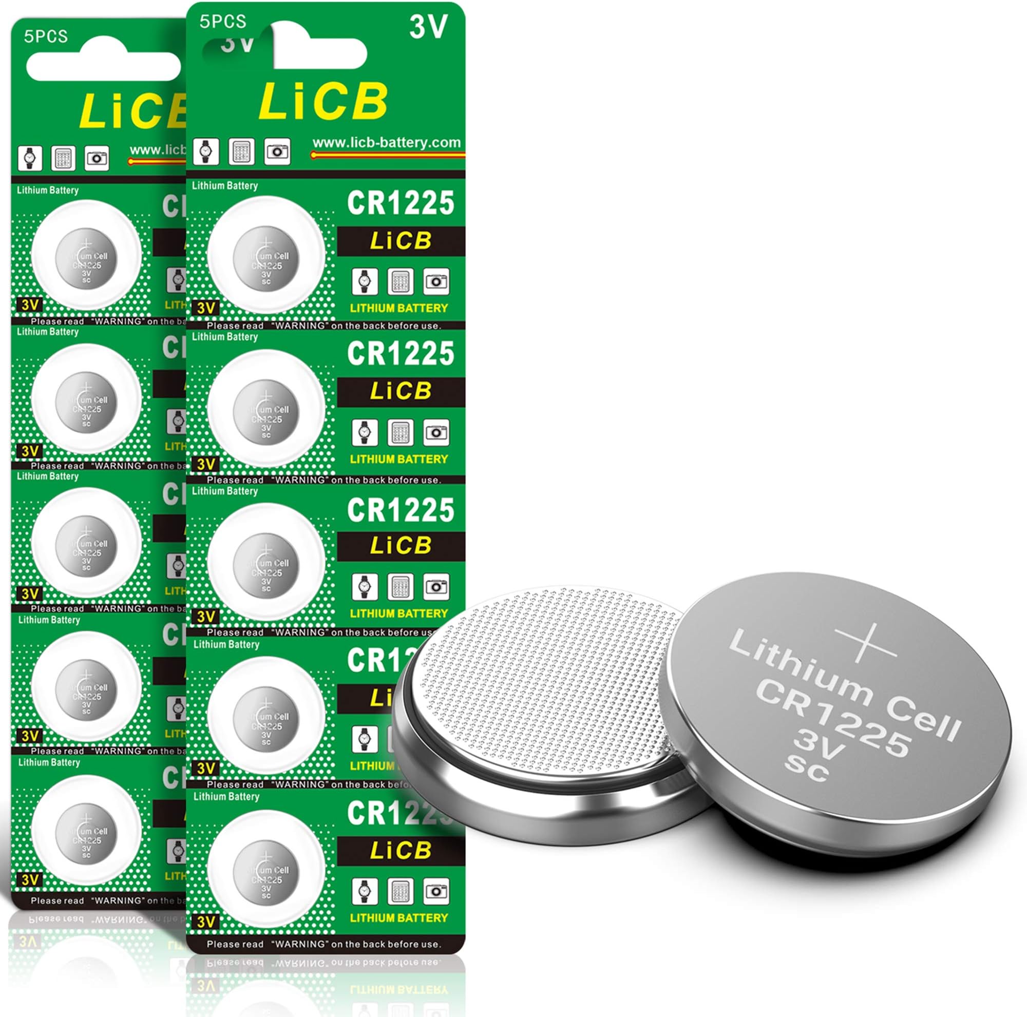 LiCB CR1225 3V Lithium Battery 10PCS : Amazon.ca: Health & Personal Care