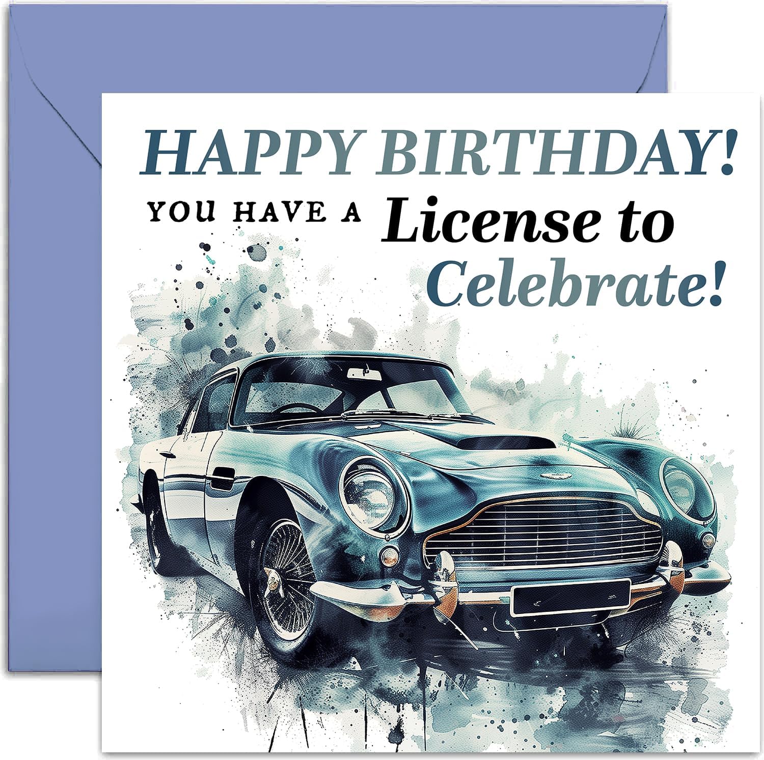Car Birthday Cards for Men - 007 Car Birthday Card for Dad, Son, Uncle ...