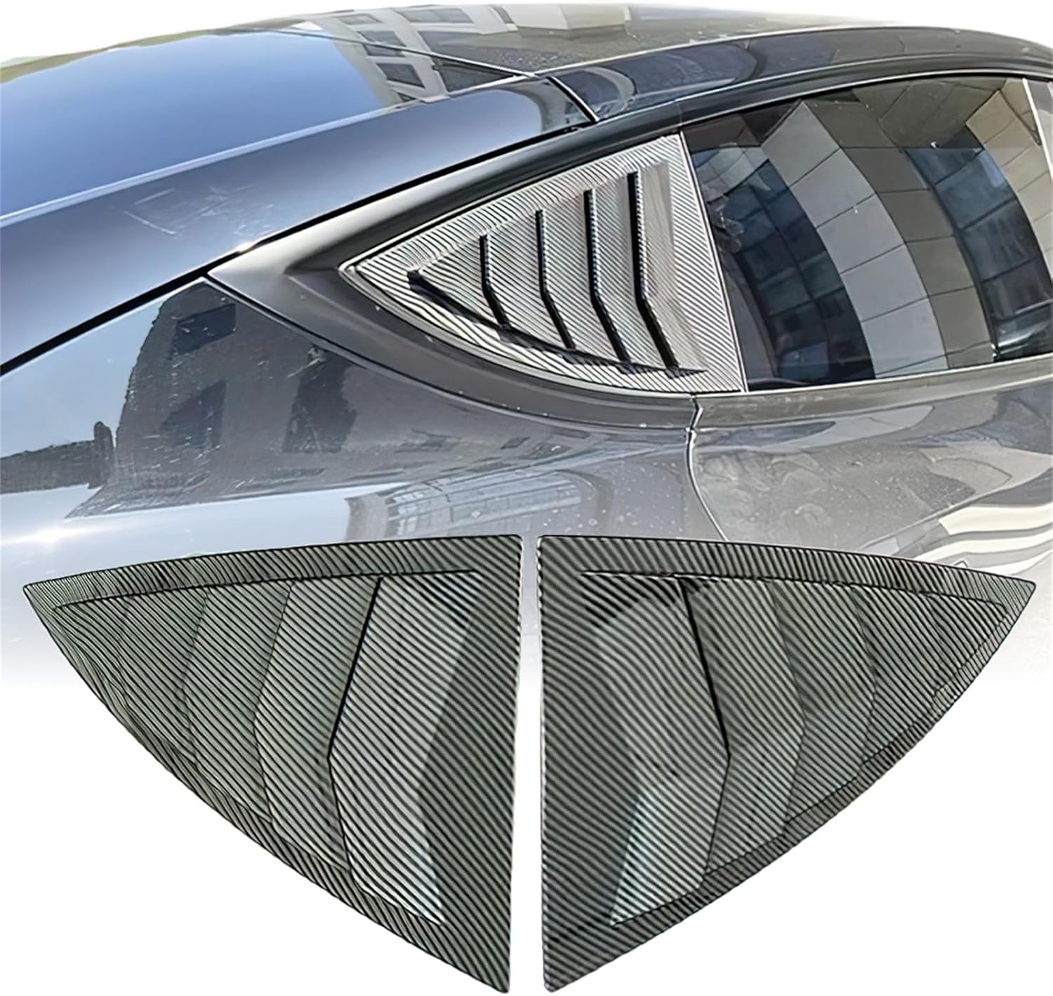Amazon.com: Rear Side Window Louvers Compatible with Tesla Model Y 2021 ...
