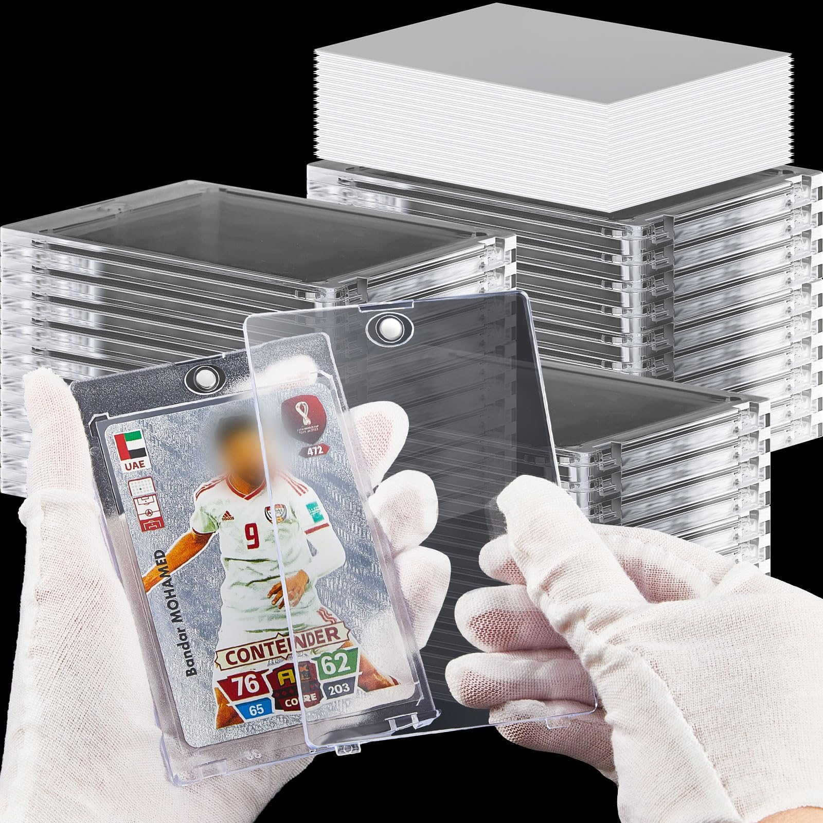 Amazon.com: Noveread 25 Pcs Magnetic Card Holder 35pt Trading Card ...