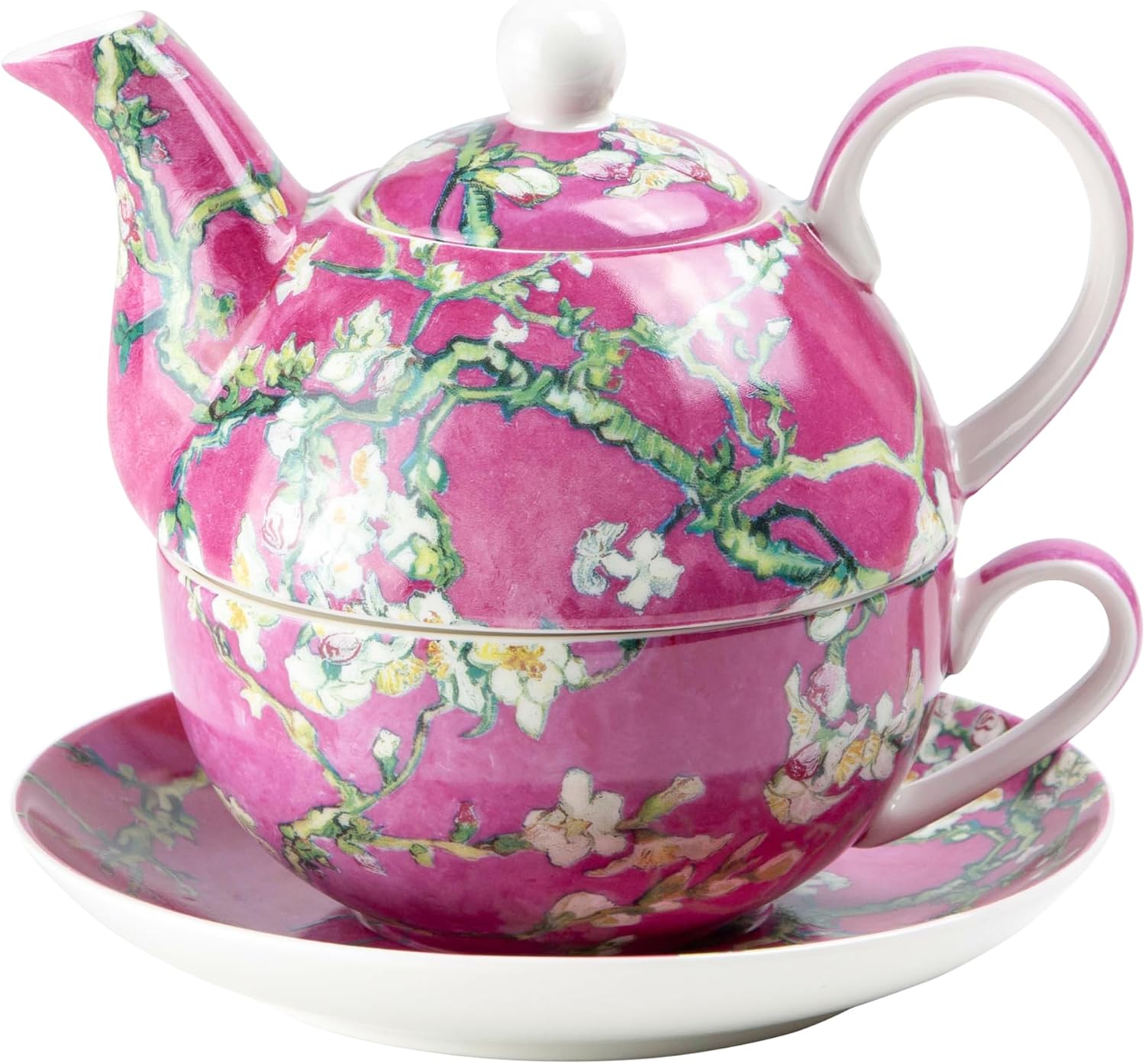 Amazon.com | Grace Teaware Porcelain 4-Piece Tea For One (Cherry ...