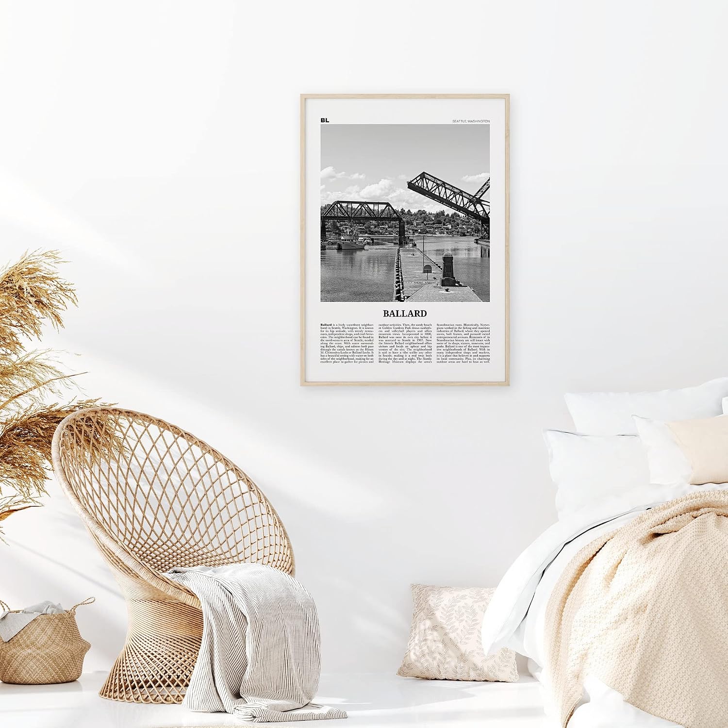 Ballard Print Black And White, Ballard Wall Art, Ballard Poster ...