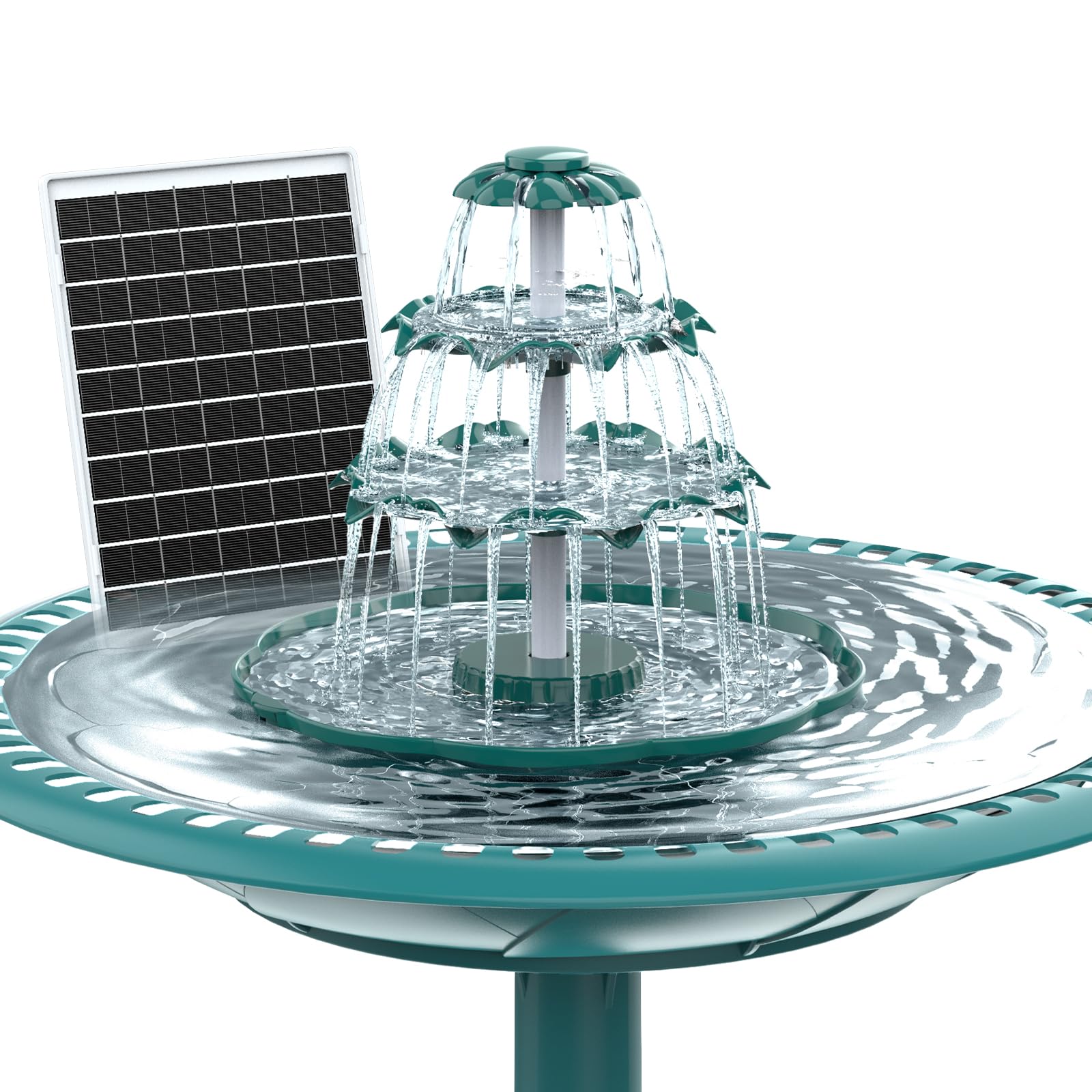 Solar Water Fountain AISITIN 3 Tier Solar Bird Bath Fountain - 6.5W ...