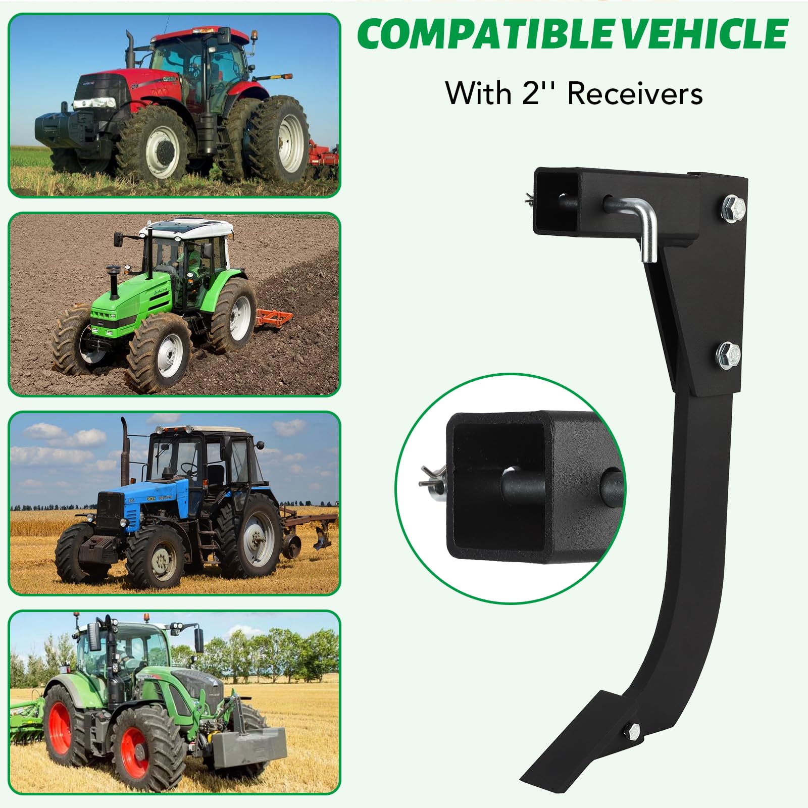 Snapklik.com : Garvee Hitch Mounted Ripper, 18 Shank Middle Buster Plow ...
