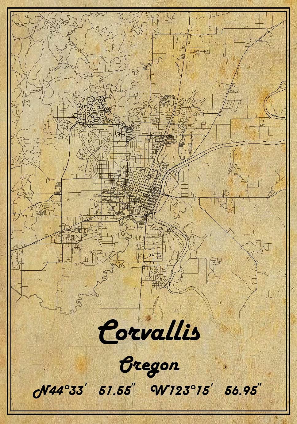 Map Of Downtown Corvallis Oregon Amazon.com: Corvallis, Oregon Map