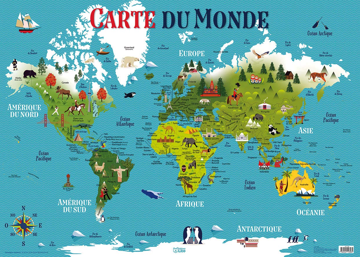 Mes posters d'école: Carte du monde - Dès 7 ans : Sarah Tavernier ...